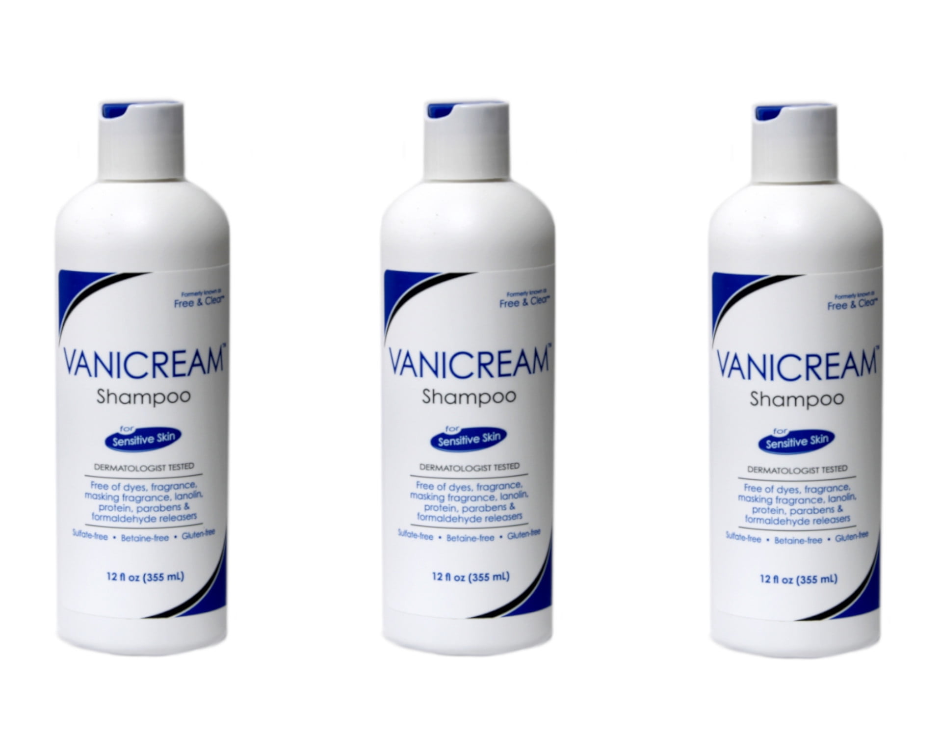 Free & Clear Hair Shampoo for Sensitive Skin, Daily Dandruff Control ...
