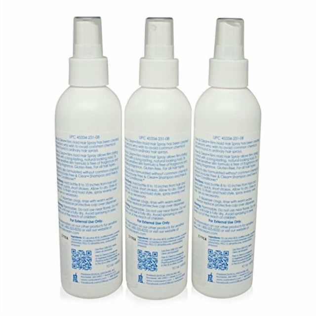 Free & Clear Hairspray 3pk | Hold spray for beauty retail - Walmart ...