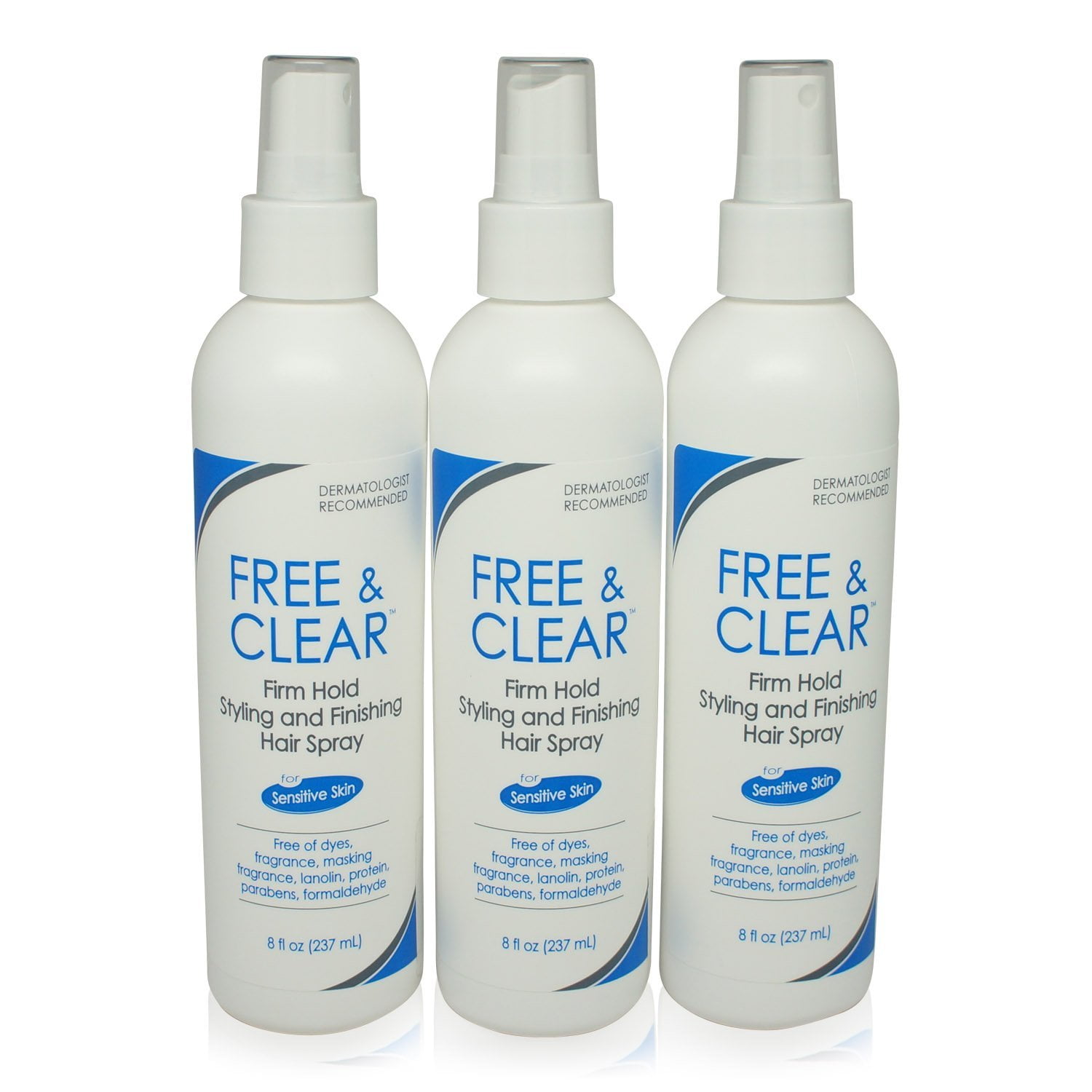 Free & Clear Hairspray Firm Hold 8 Ounce 3 pack - Walmart.com
