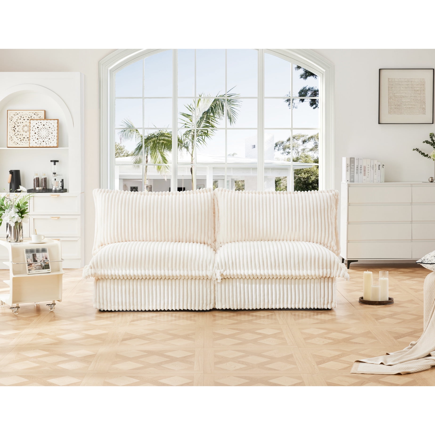 Free - Combinable 2 Seater Armless Sofa / Adaptable to Different ...
