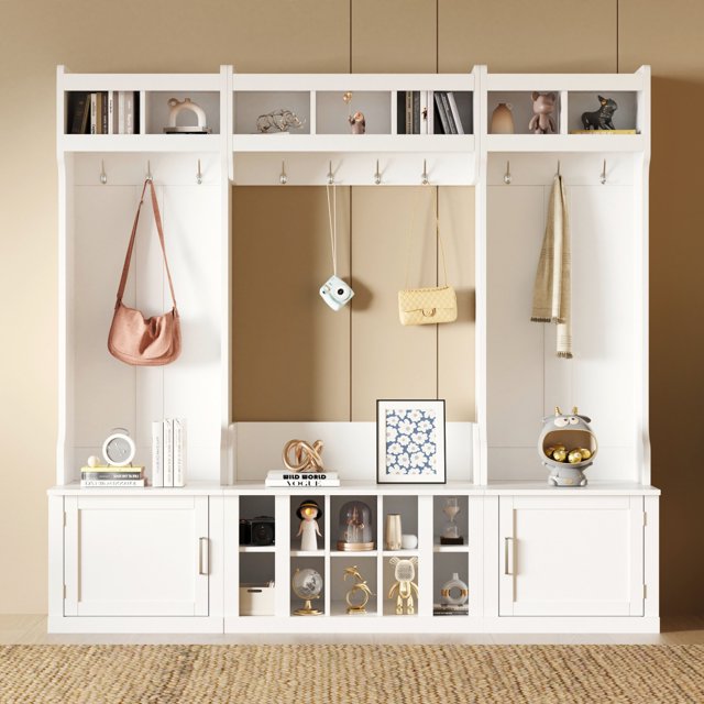 Free Combination 4-in-1 Multiple Functions Hallway Coat Rack, Entryway ...