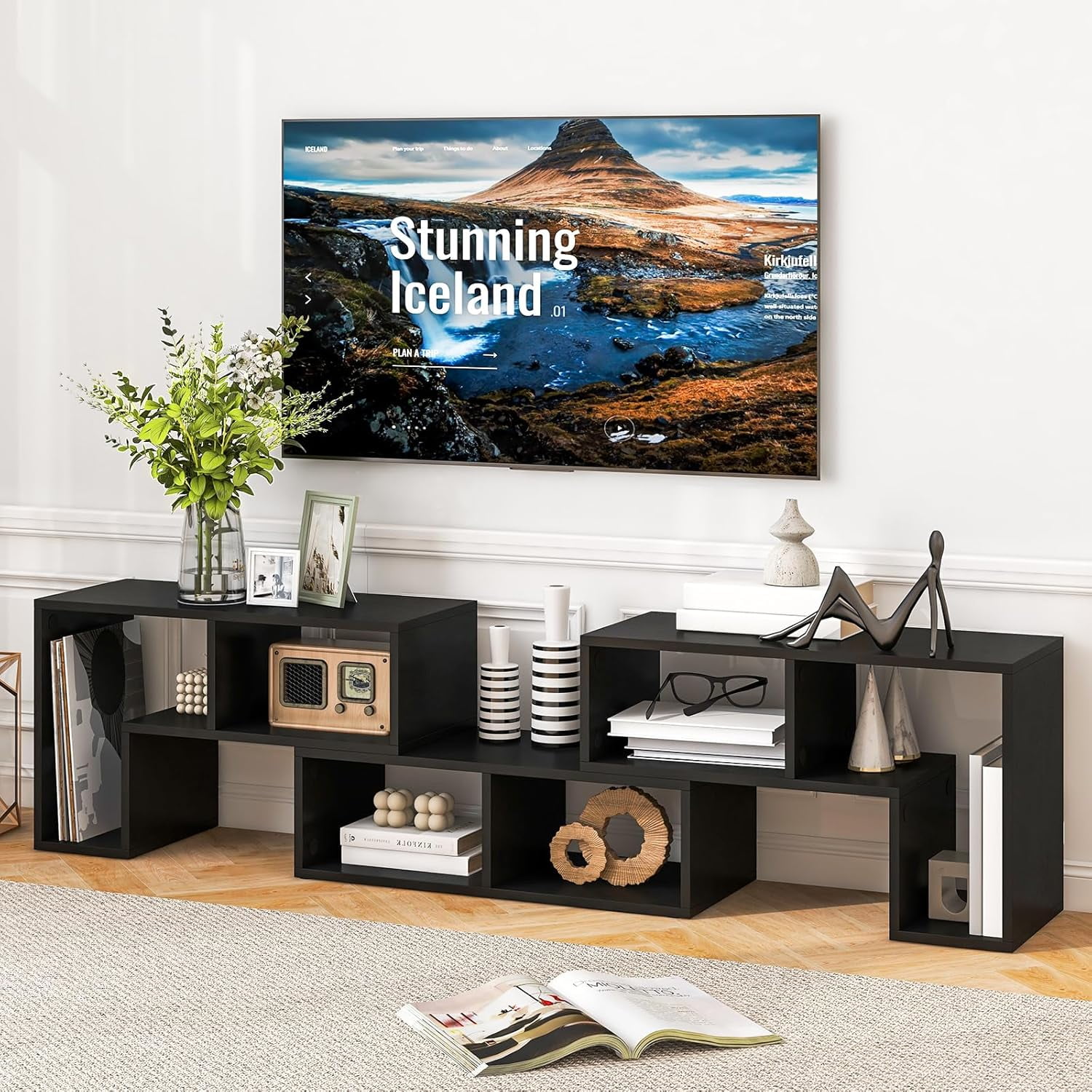 Free-Combination TV Stand for up to 65 Inch TV, Entertainment Center w ...