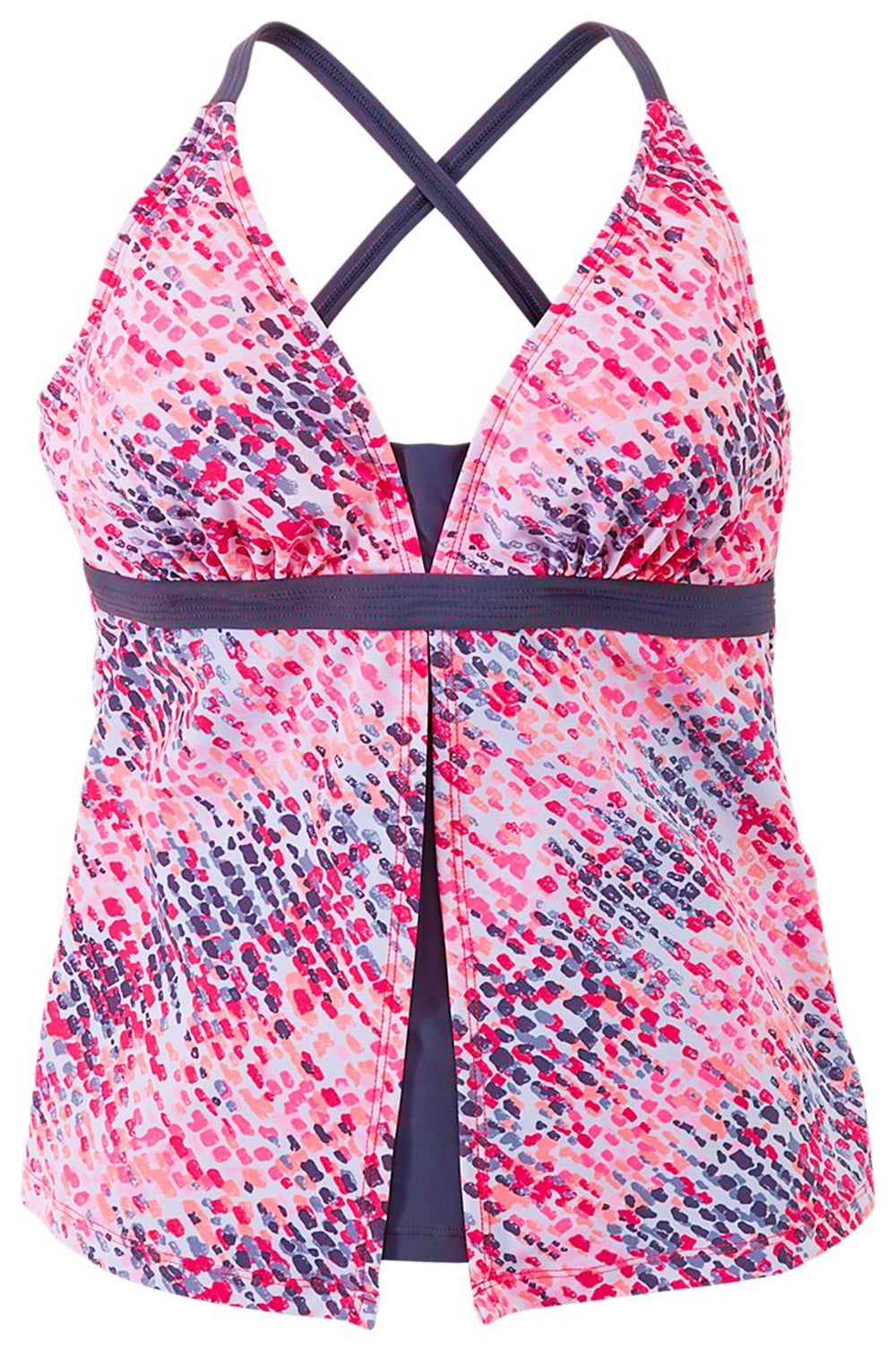 Free Country Coral Sea Glass Flyaway Tankini Top Swimwear Women's Small ...