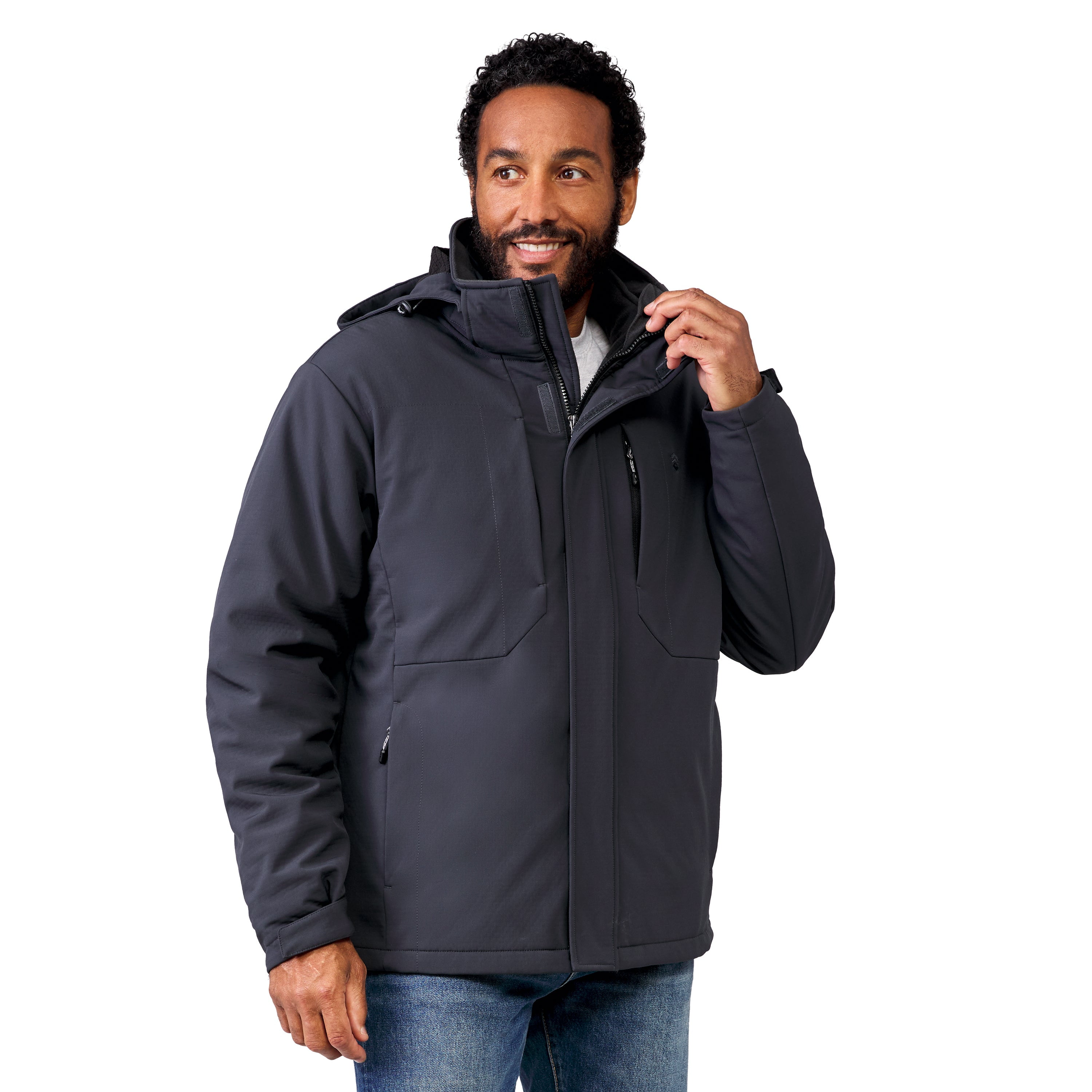 Free Country Men's Atalaya III 3-in-1 Systems Jacket Deep Charcoal S ...
