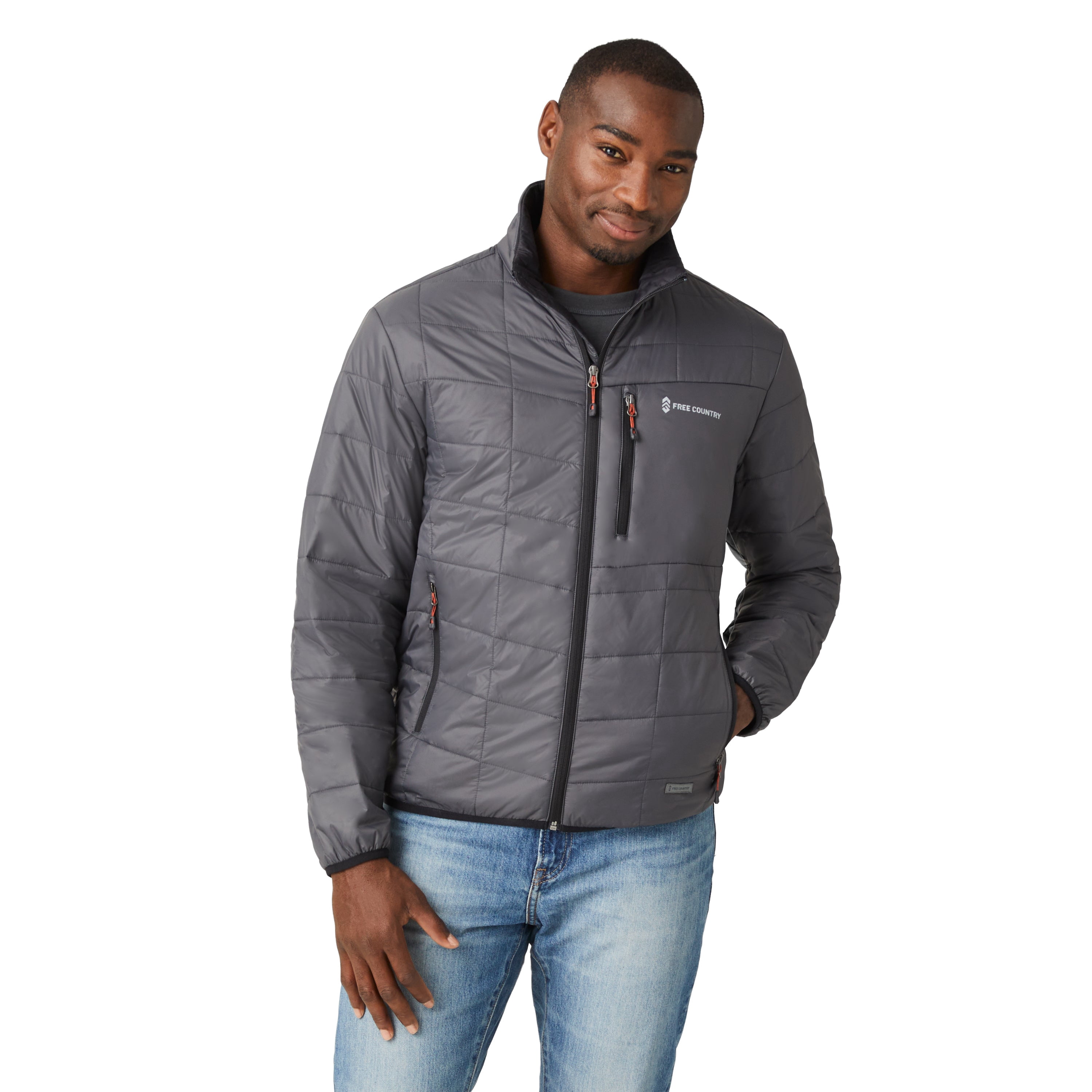Free Country Men's FreeCycle® Stimson Puffer Jacket Grey Slate L ...