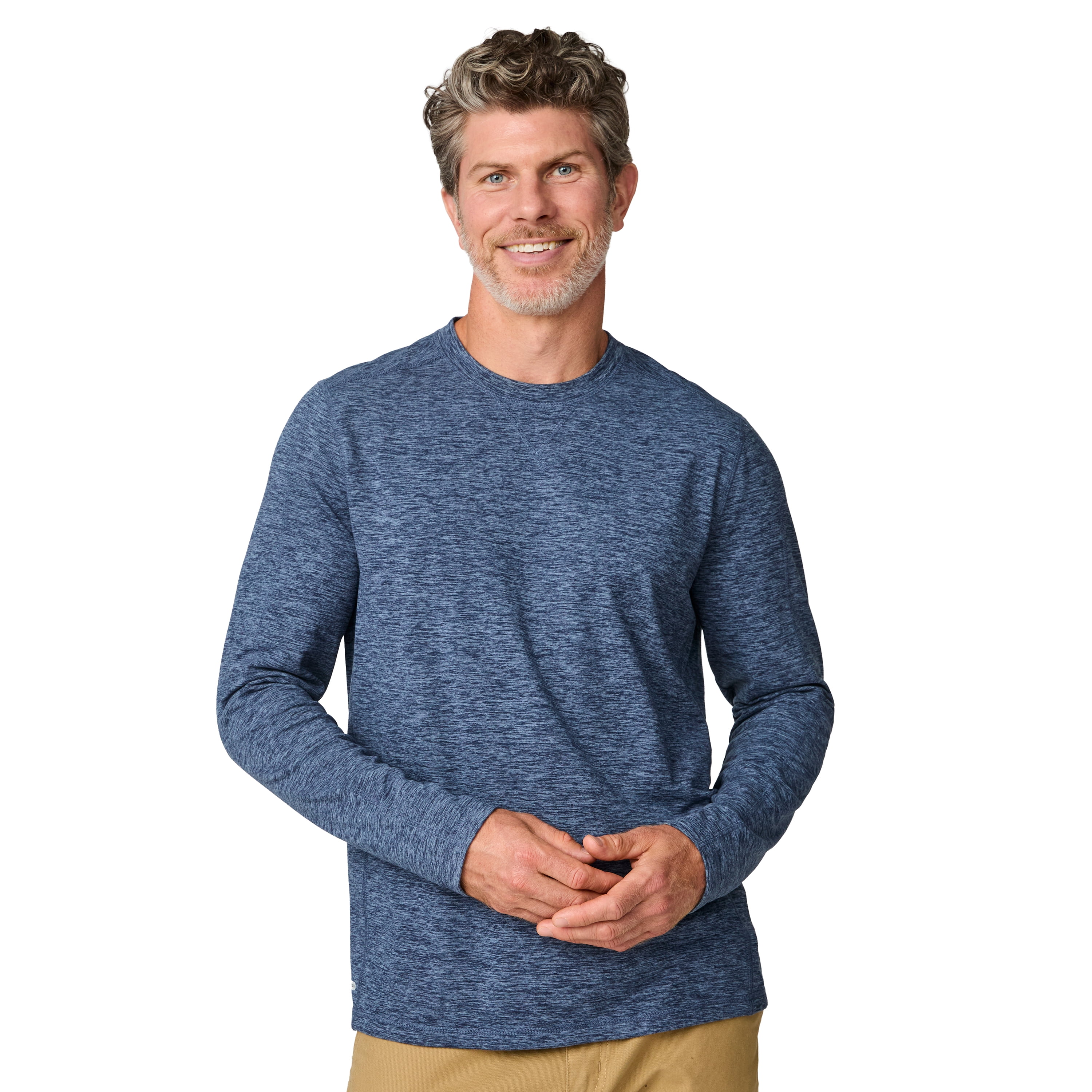 Free Country Men's FreeCycle® Sueded Long Sleeve Crew Neck Trails L ...
