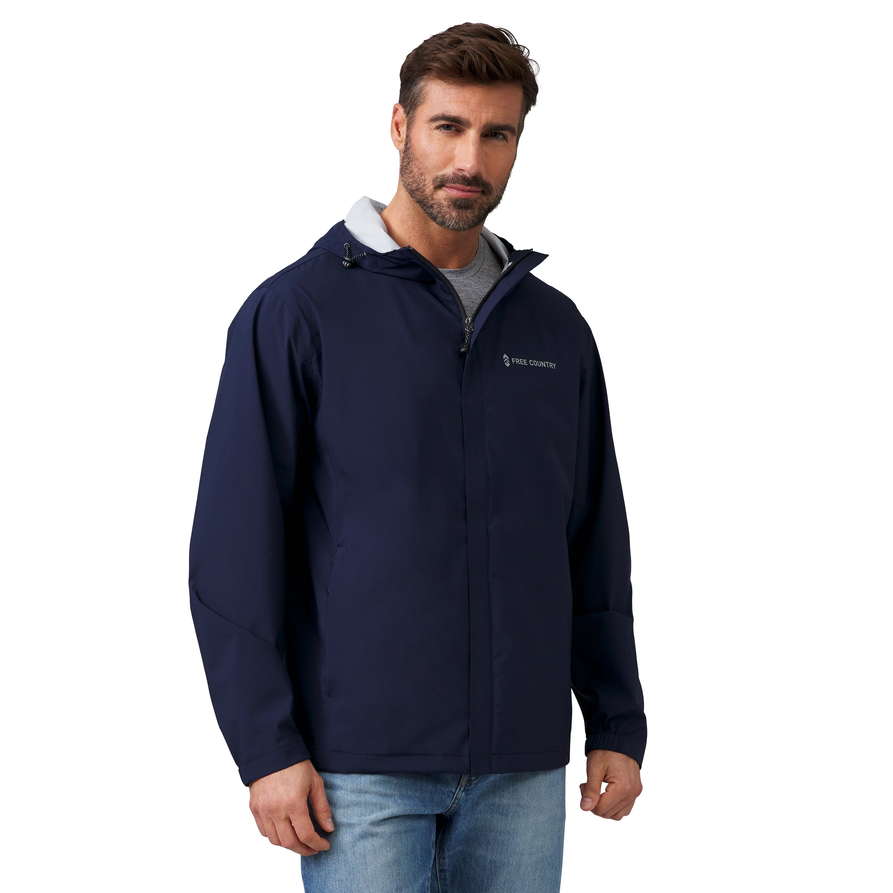 Free Country Men's Hydro Lite Spectator Waterproof Jacket Navy M ...