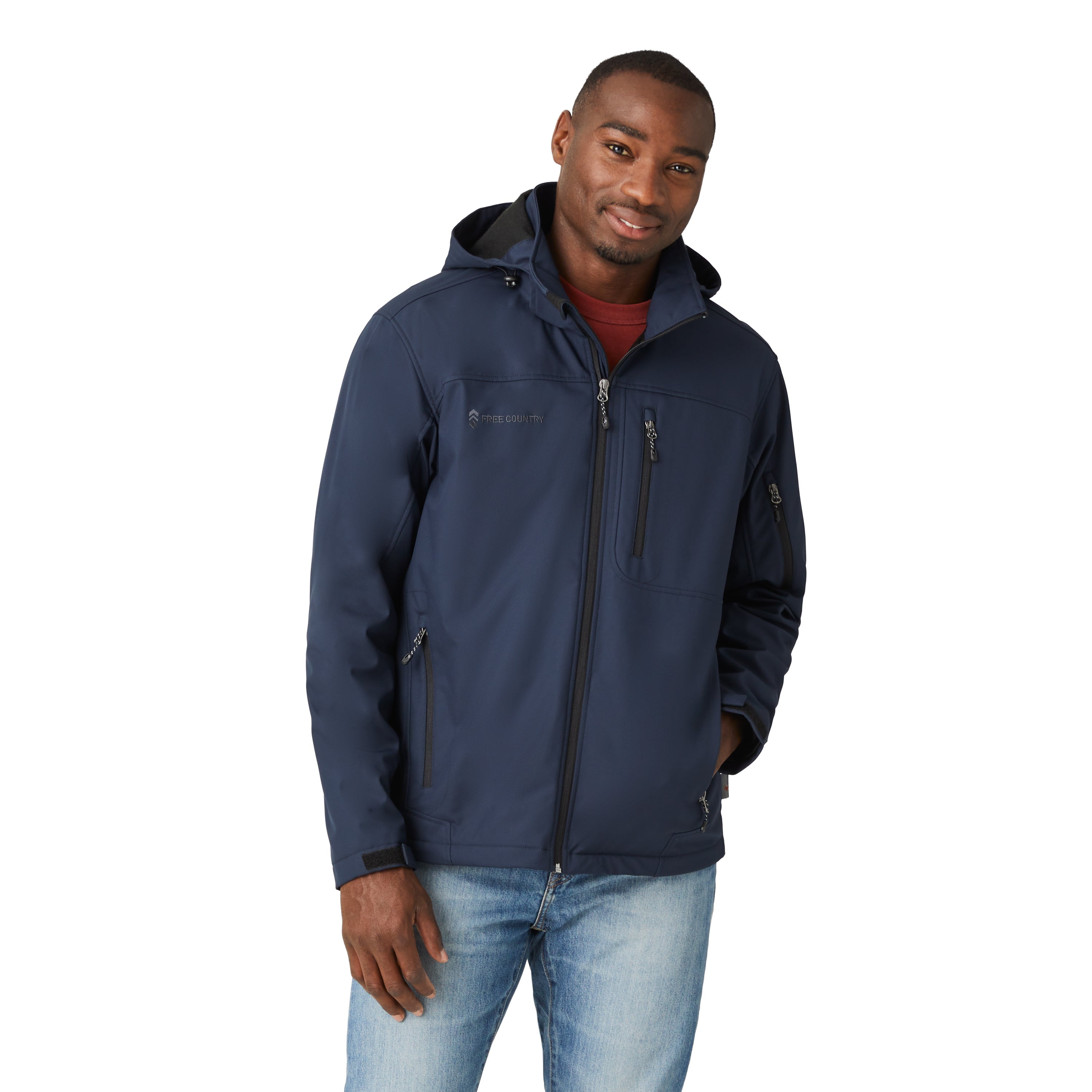 Free Country Men's Odyssey II Windbreaker Jacket: Rain Resistant ...