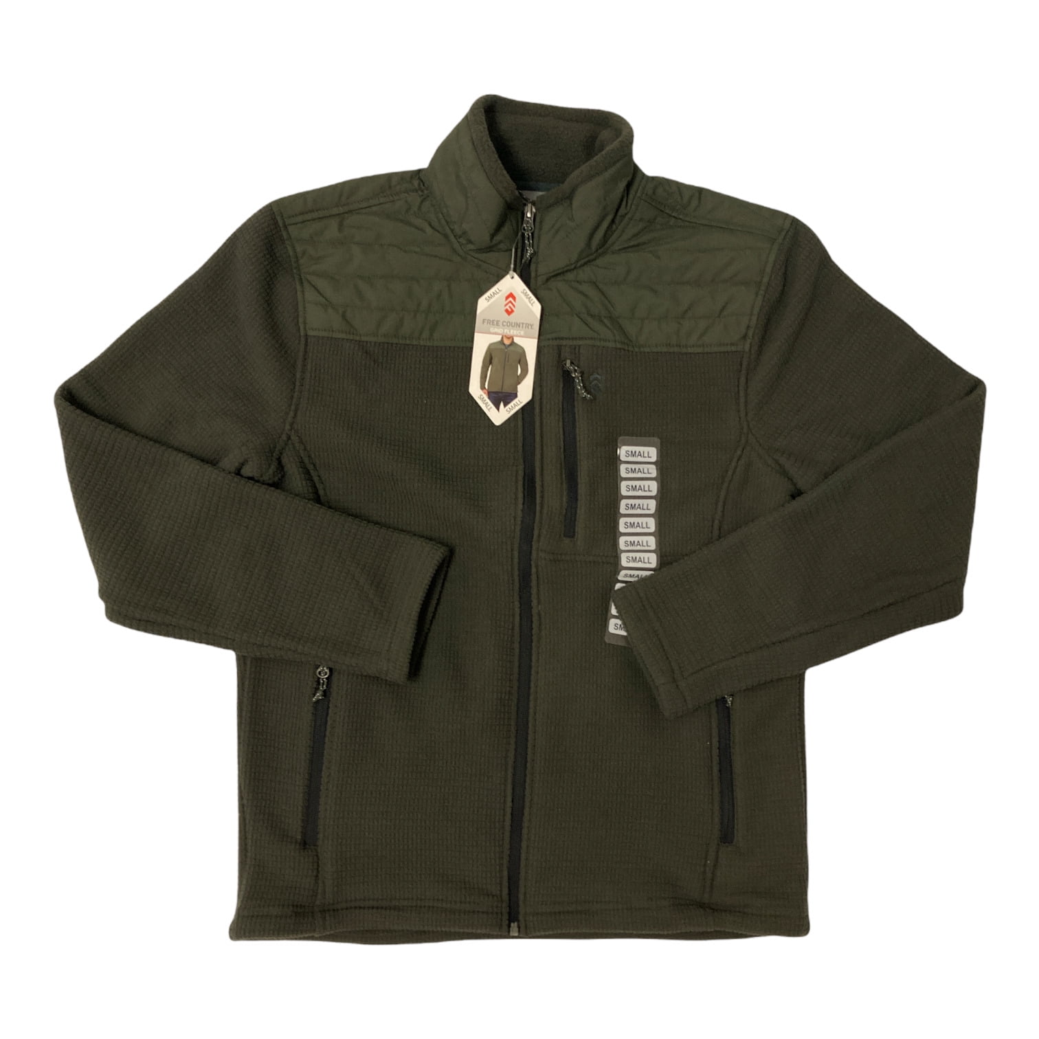 Free Country Men's Soft Full Zip Grid Fleece Jacket - Walmart.com
