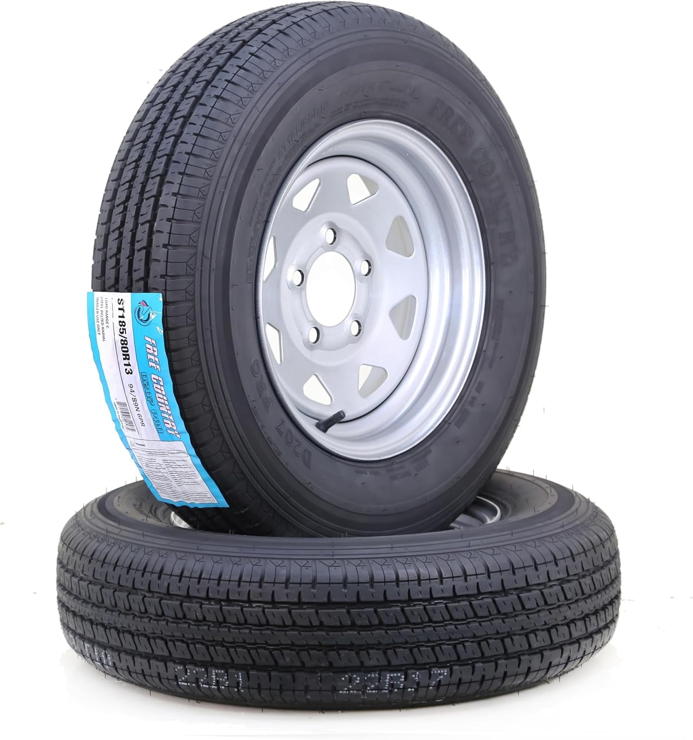 Free Country Trailer Tire Wheel Assembly ST185/80R13 6-Ply C 94N 5 Lug ...