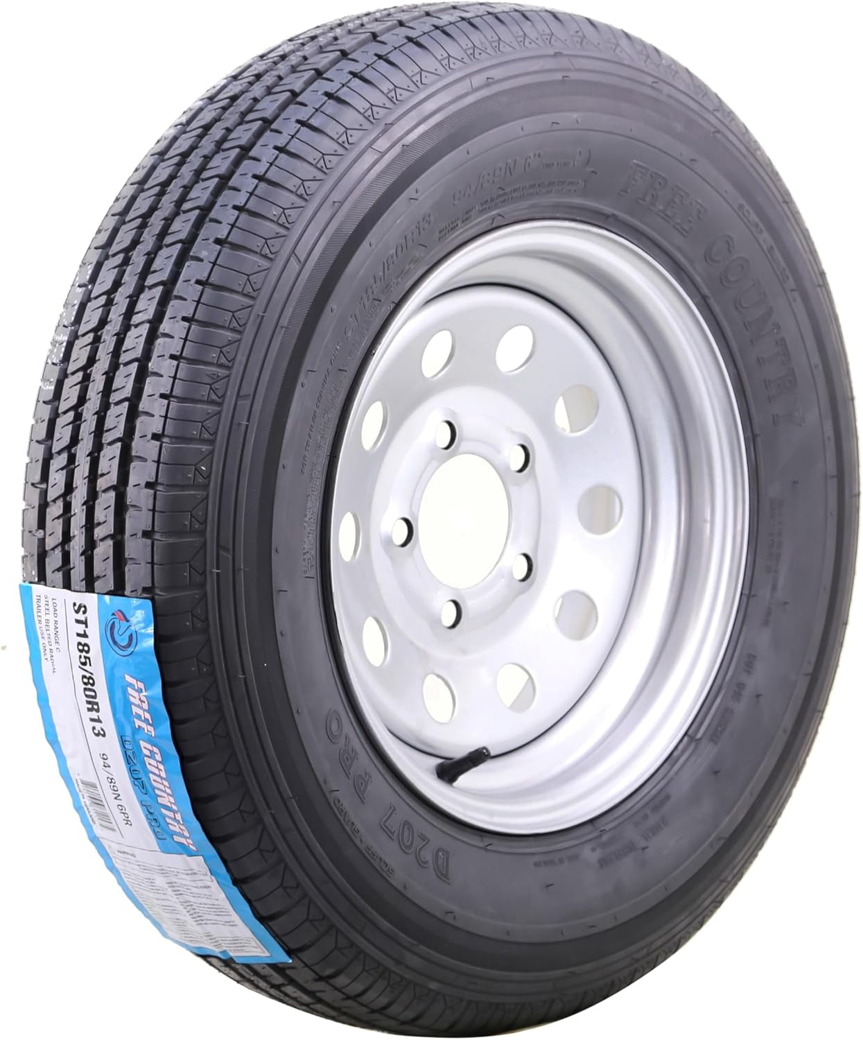 Free Country Trailer Tire Wheel Assembly ST185/80R13 6-Ply C 94N 5 Lug ...