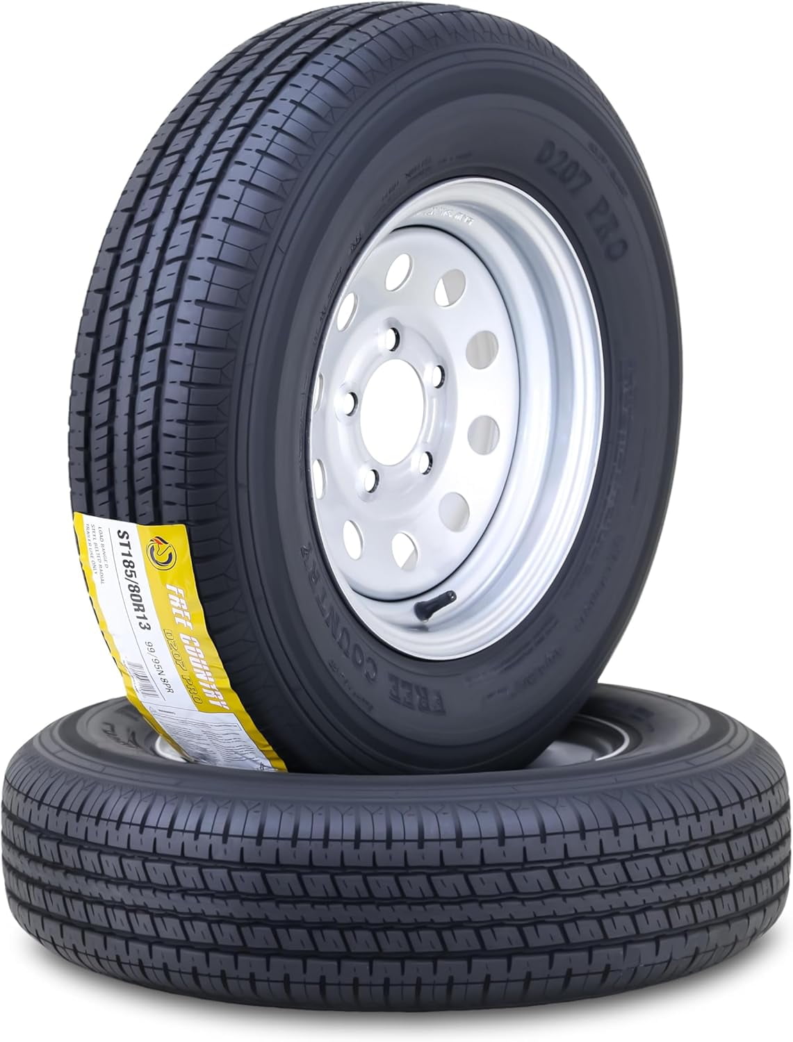 Free Country Trailer Tire Wheel Assembly ST185/80R13 8-Ply D 98N 5 Lug ...