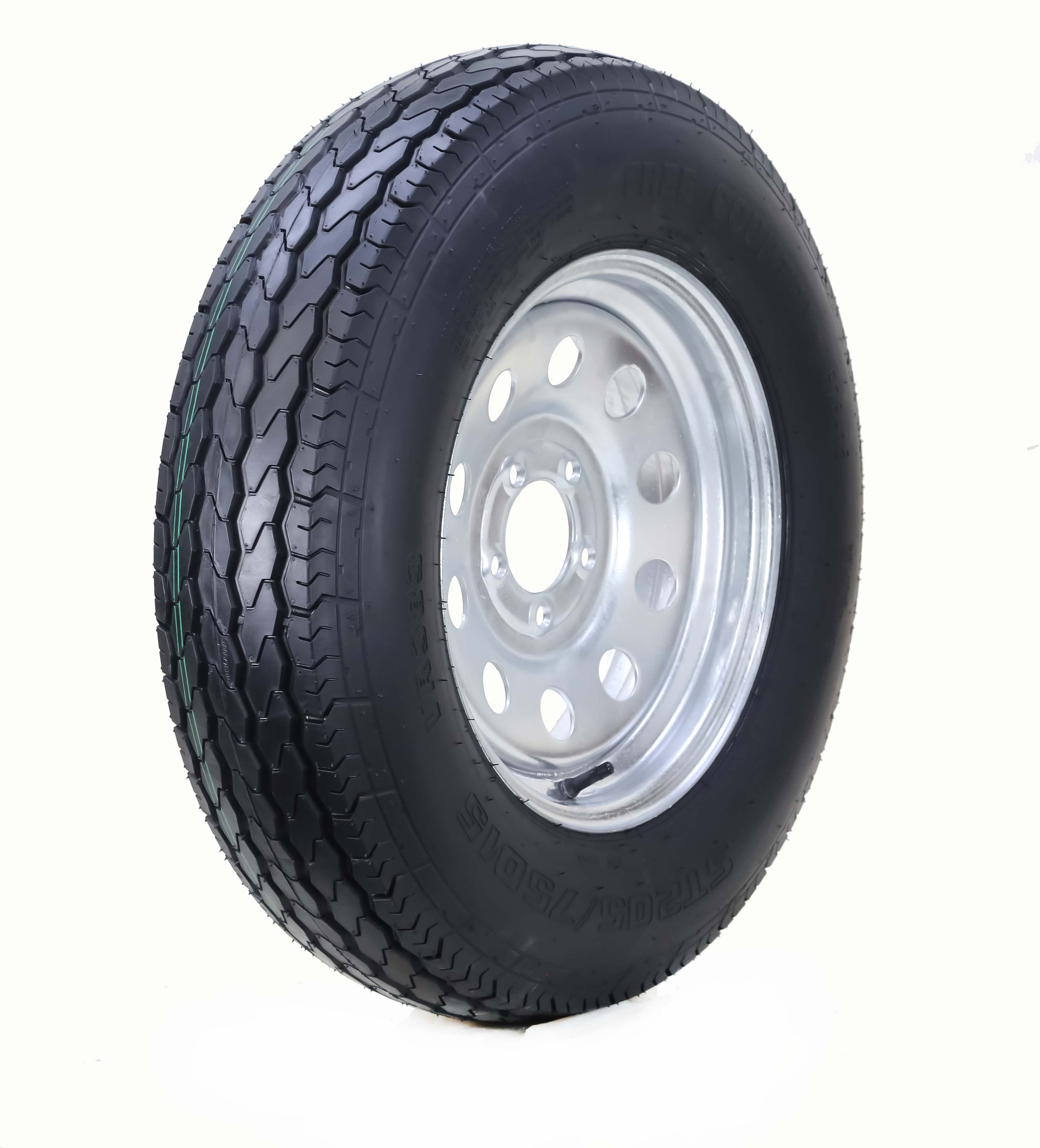 Free Country Trailer Tire Wheel Assembly ST205/75D15 6-Ply C 101L 5 Lug ...