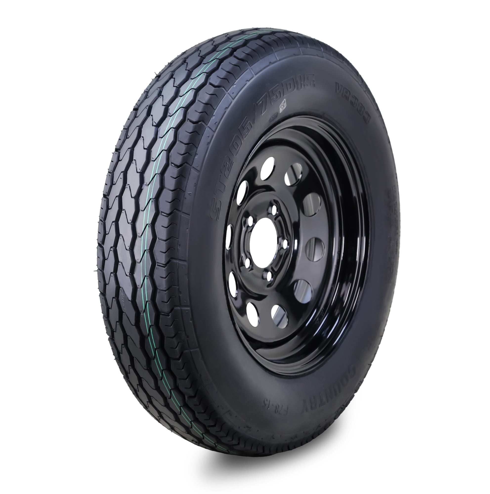 Free Country Trailer Tire Wheel Assembly ST205/75D15 6-Ply C 101L 5 Lug ...