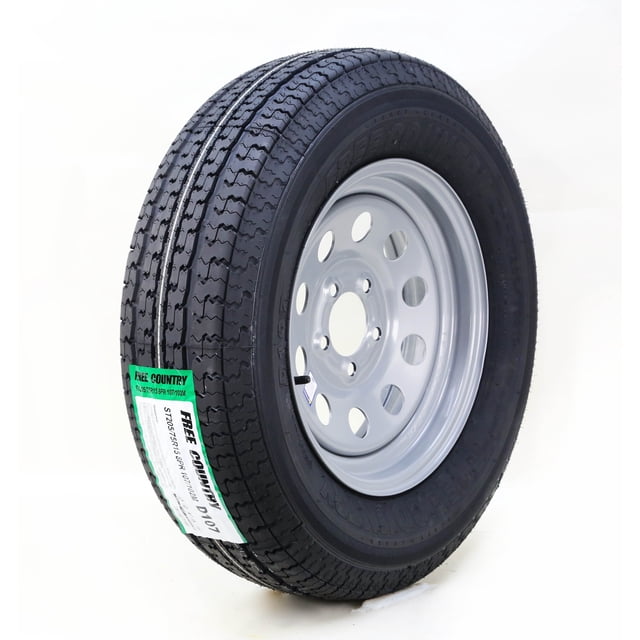 Free Country Trailer Tire Wheel Assembly ST205/75R15 8-Ply D 107M 5 Lug ...