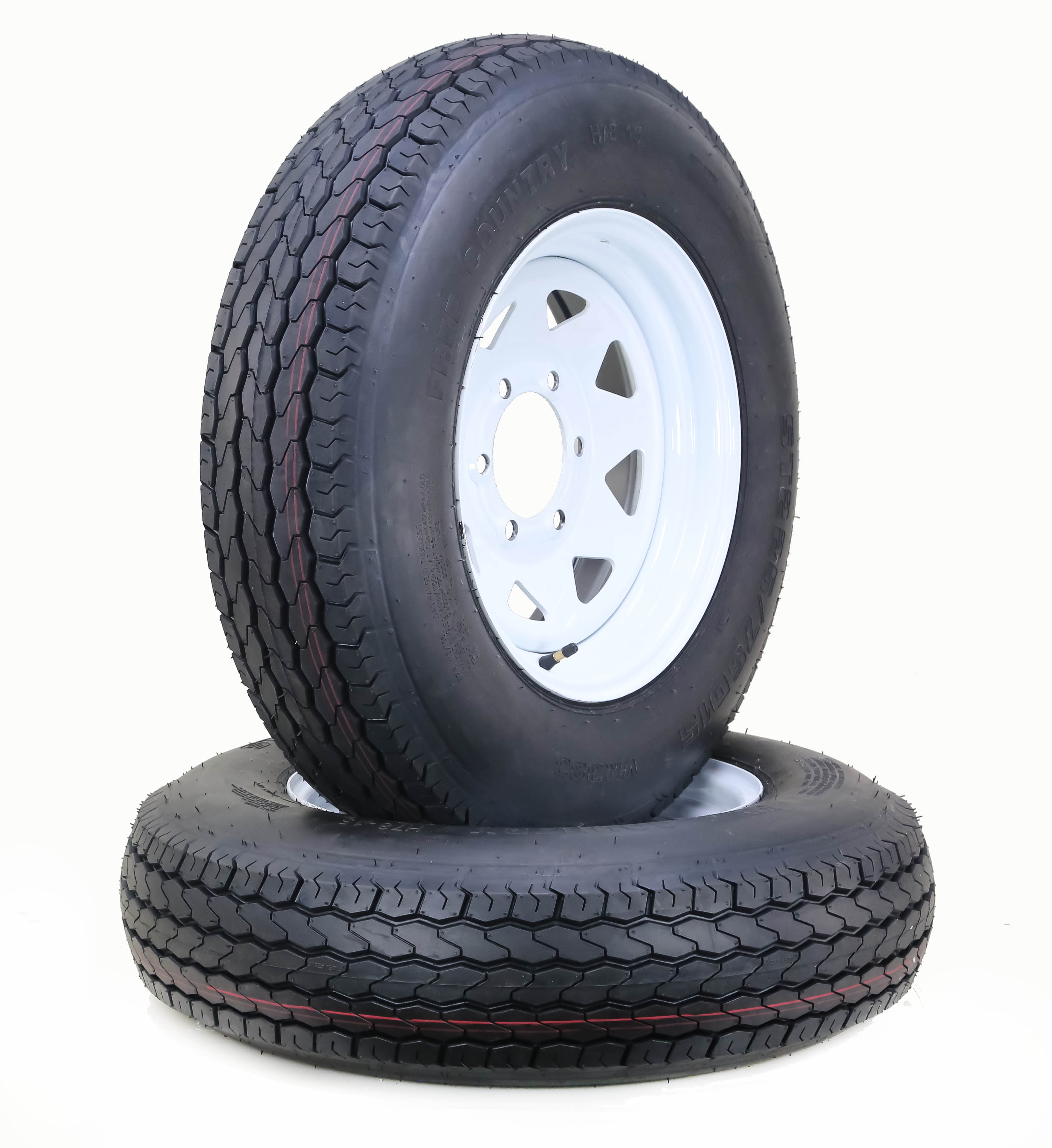 Free Country Trailer Tire Wheel Assembly ST225/75D15 8-Ply D 113L 6 Lug ...