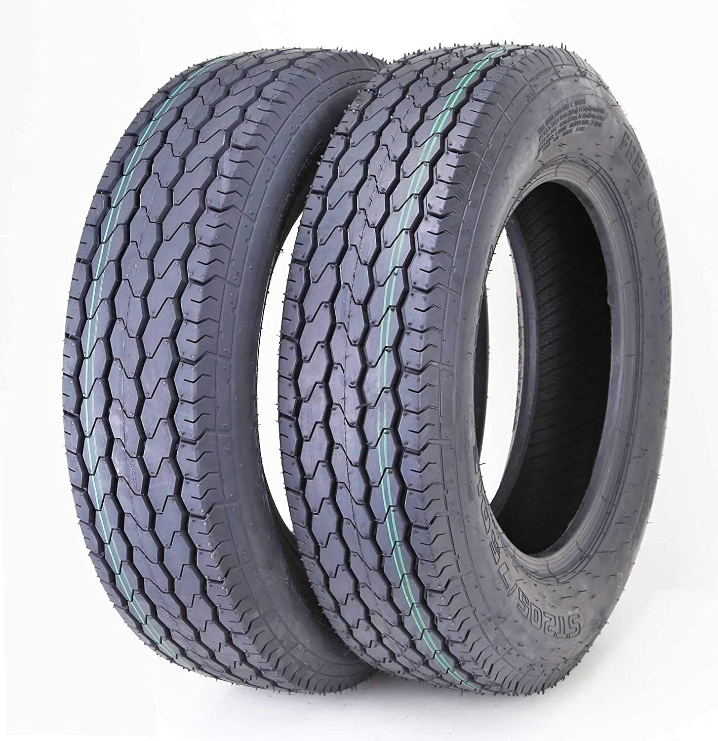 Free Country Premium Trailer Tires, Set of 2 - ST 205/75D15 6 Ply Bias ...