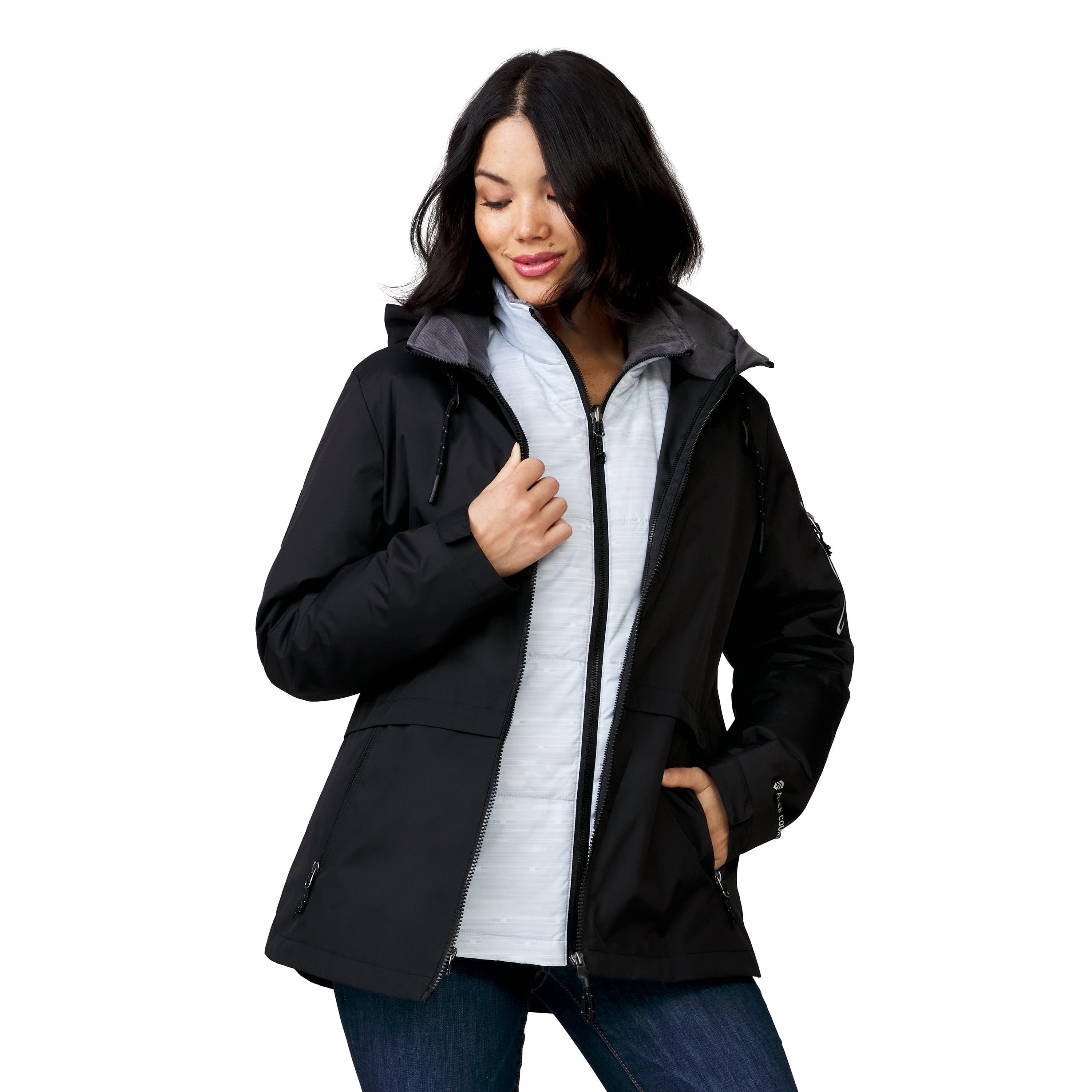 Free Country Women's All Weather 3-in-1 Systems Jacket Black L ...
