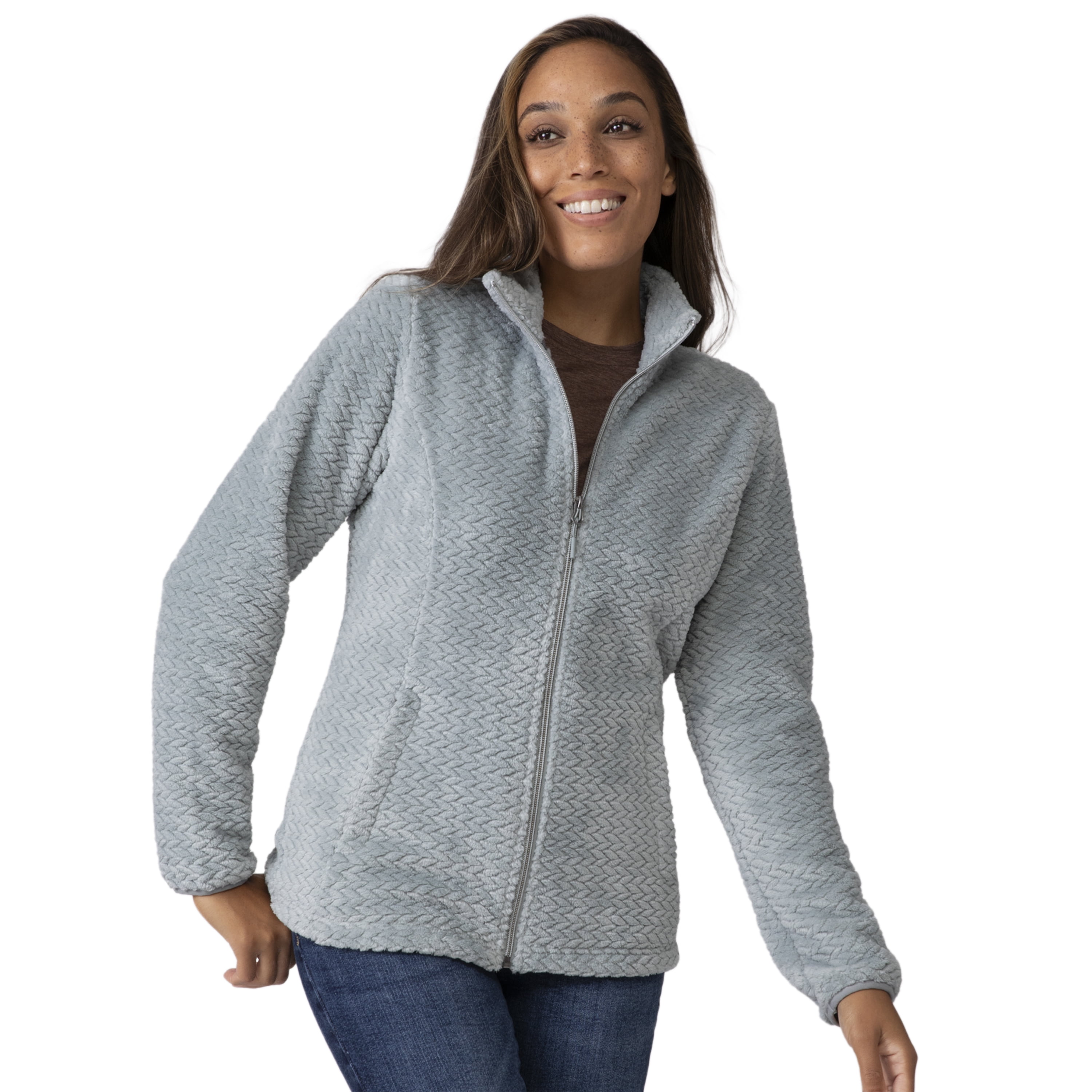Free Country Women's Cable Braided Butter Pile® Jacket Willow L ...