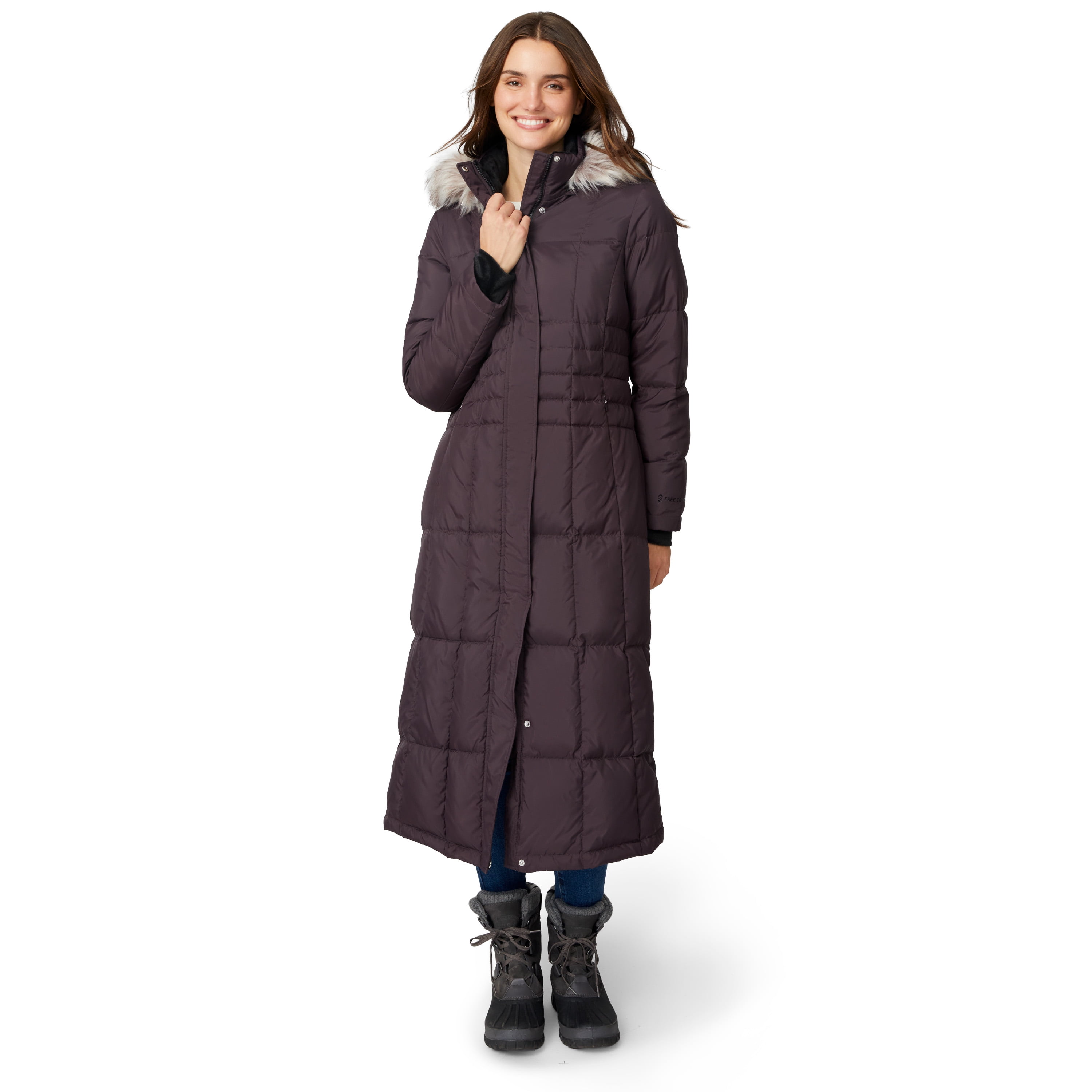 Free Country Women's Full Length Splendor Down Jacket Bark S - Walmart.com
