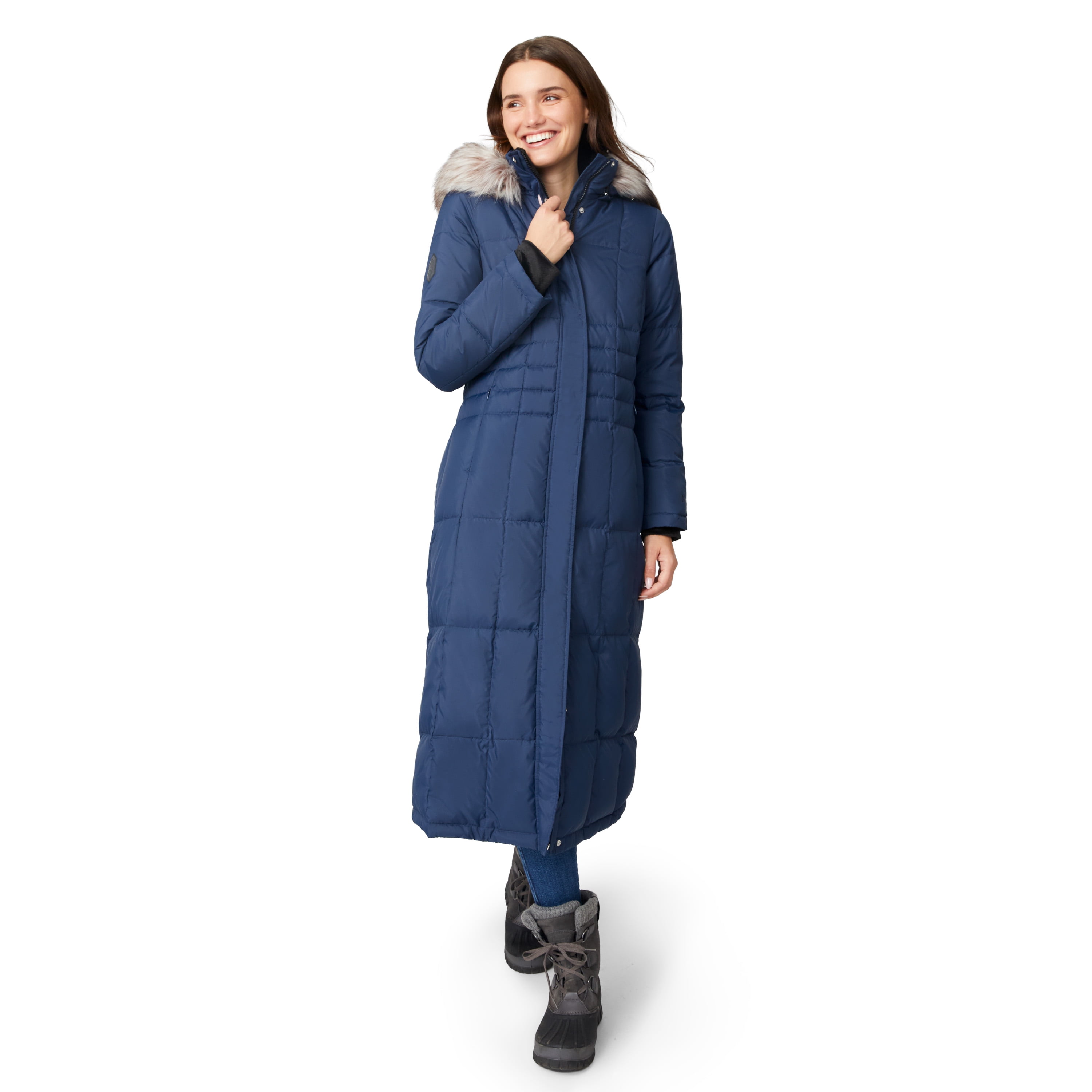 Free Country Women's Full Length Splendor Down Jacket Midnight M ...