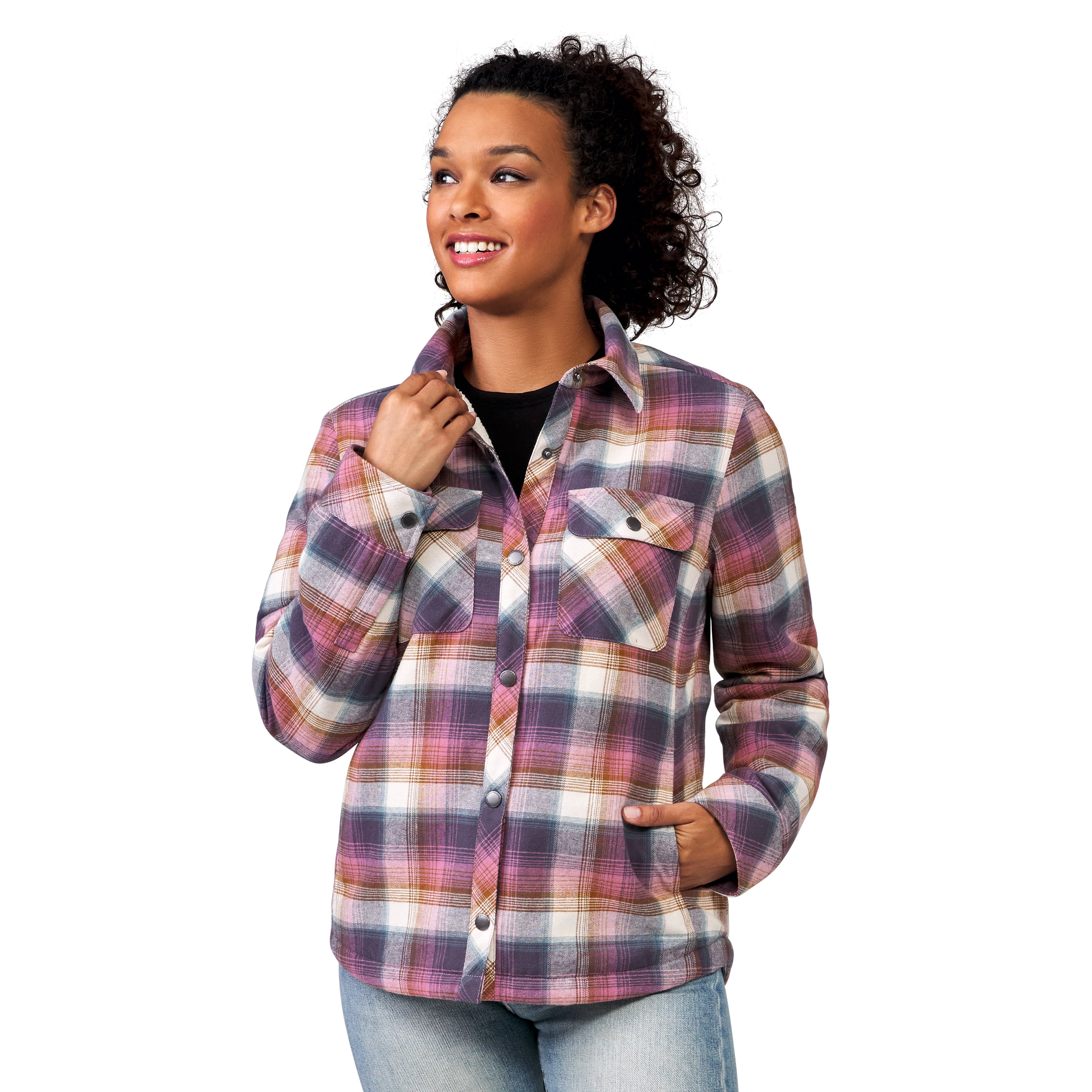 Free Country Women's Koshi Adirondack Flannel Shirt Jacket Driftwood ...