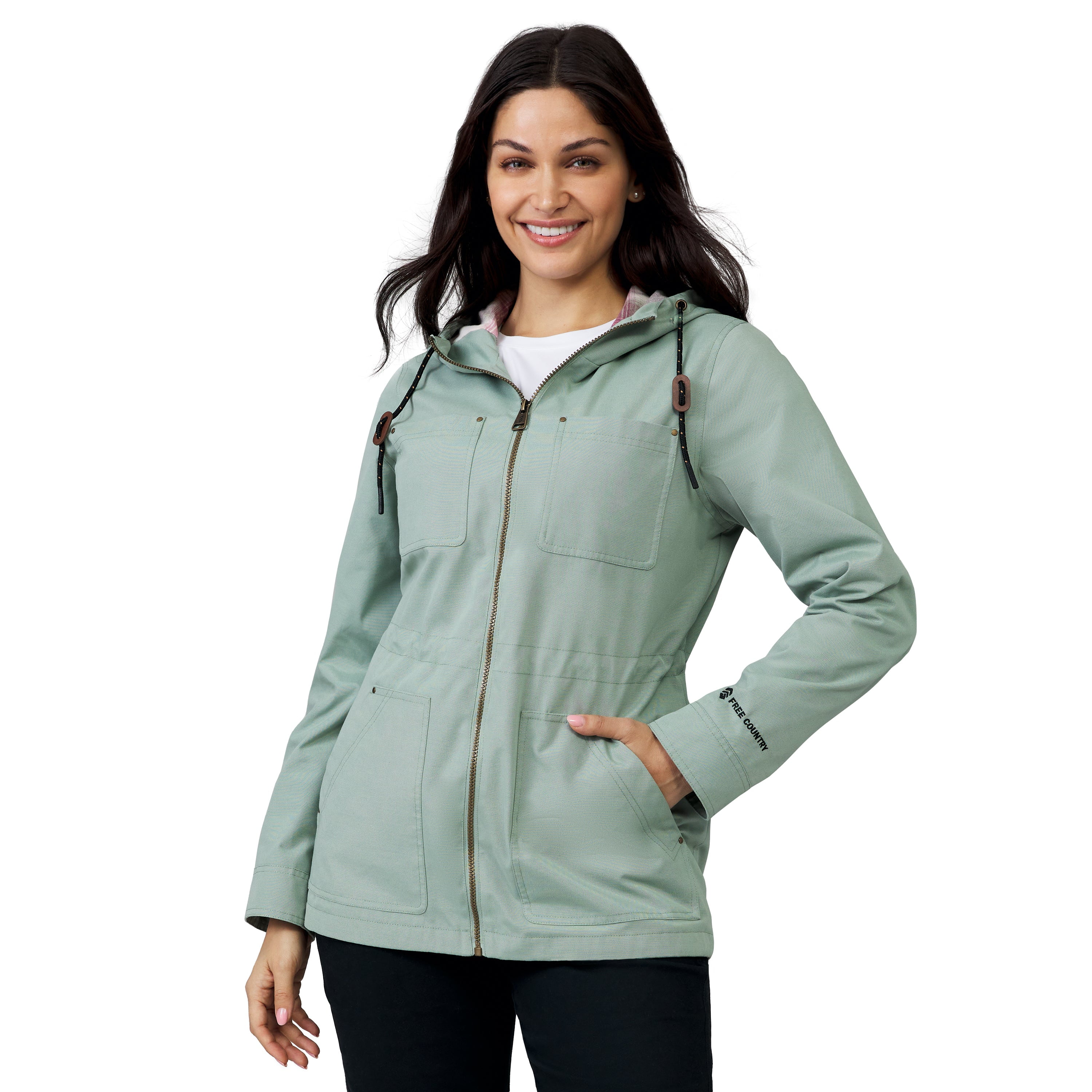 Free Country Women's Lightweight Cascade Canvas Jacket Moss XL ...
