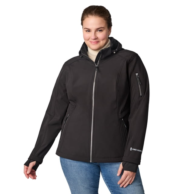 Free Country Women's Plus Size Aeris II Super Softshell® Jacket Black ...