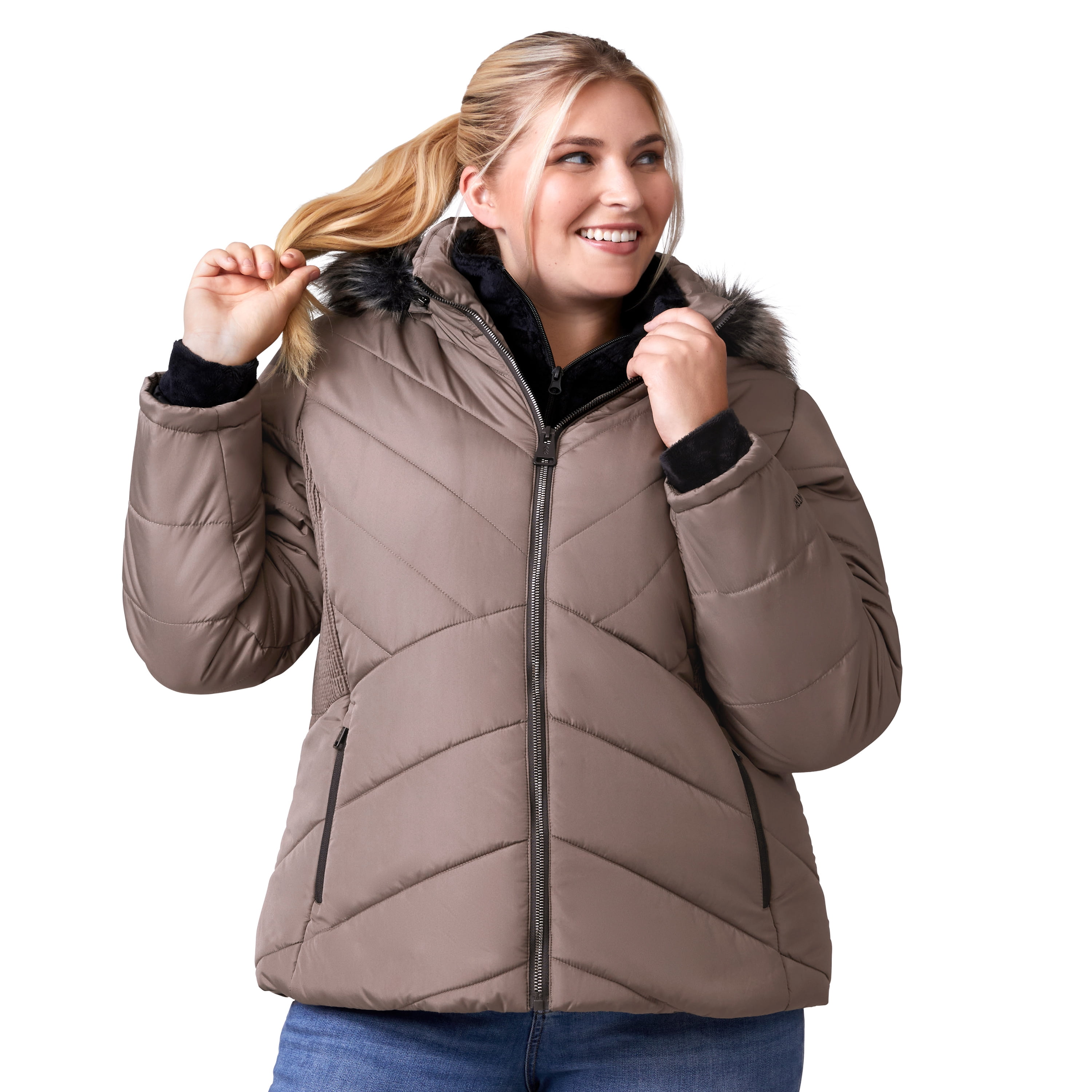 Free Country Women's Plus Size Brisk II Parka Jacket Driftwood 3X ...