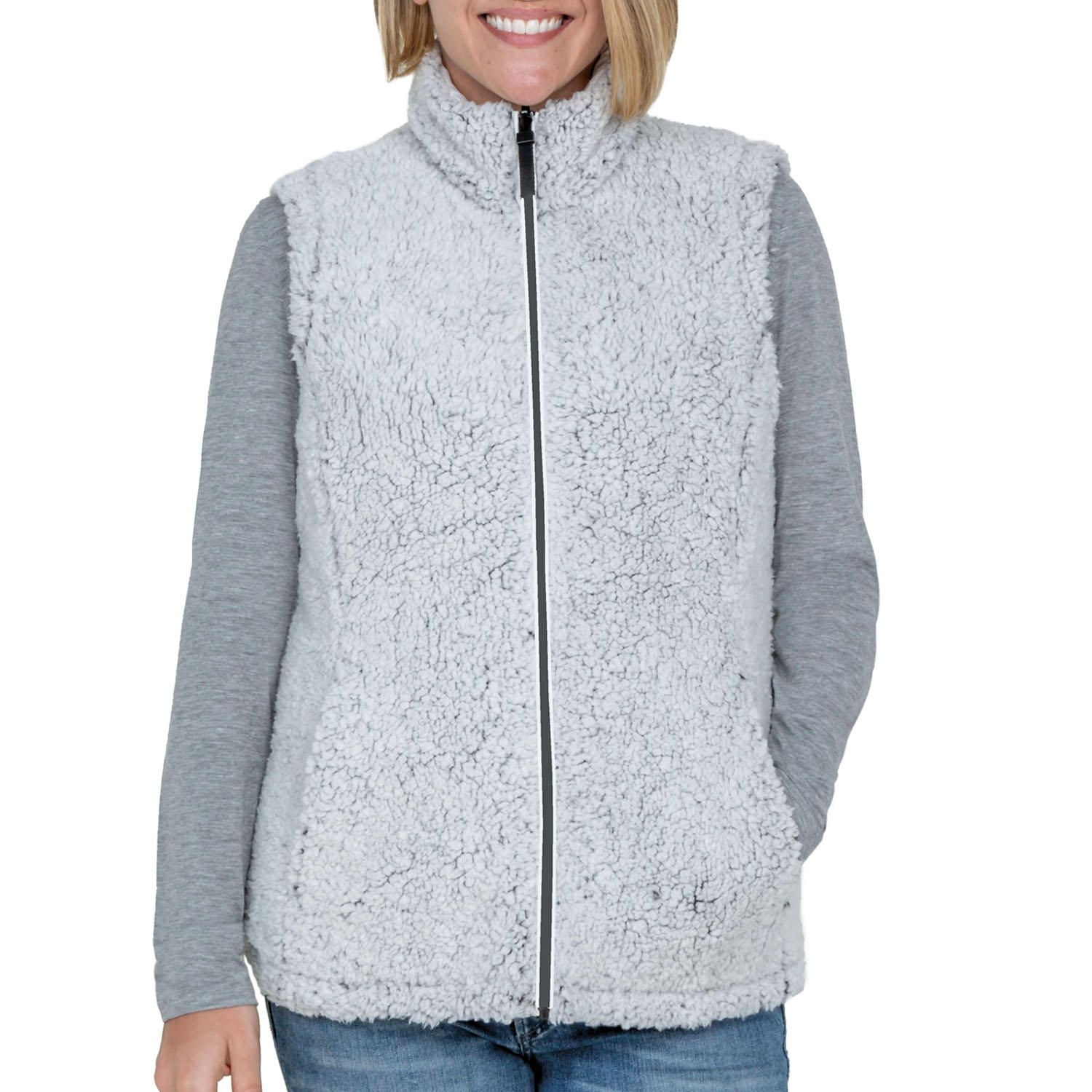 Free Country Women's Repreve Reversible Faux Fur Lined Zip Up Vest ...