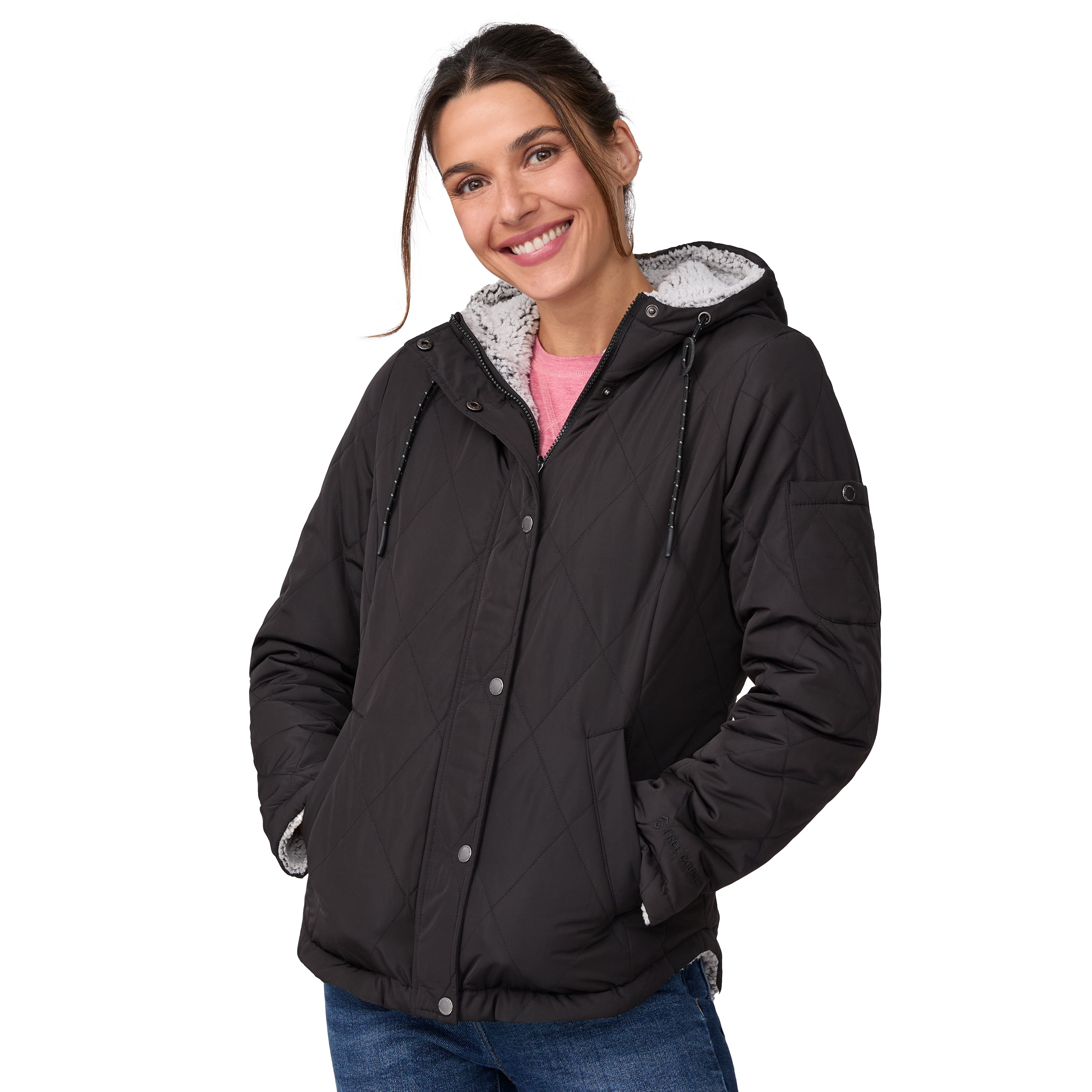 Free Country Women's Stratus Lite Reversible Jacket Black S - Walmart.com