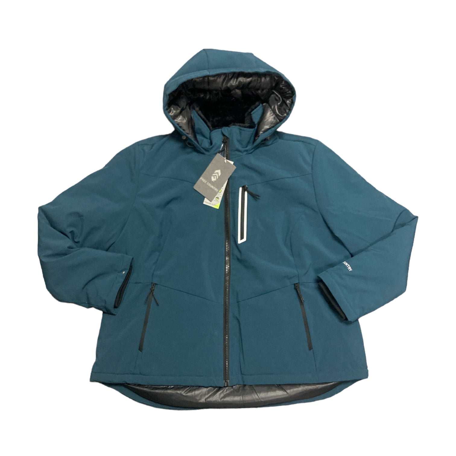 Free Country Women's Thermo Ski Super Softshell Insulated Jacket (Teal Slate, XL) - Walmart.com