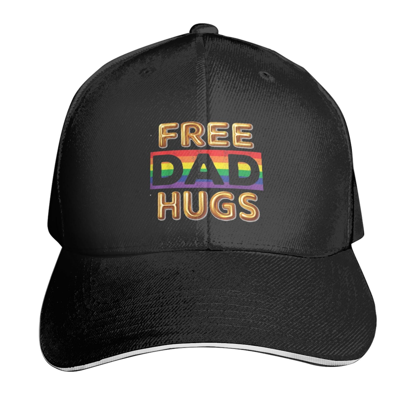 Free Dad Hugs LGBTQ Pride Month Baseball Cap Dad Hat Adjustable Magic ...