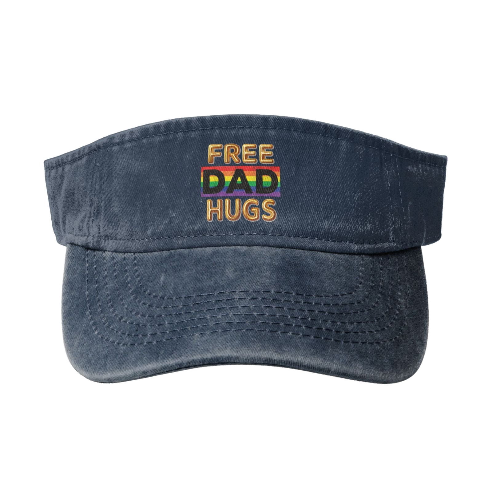 Free Dad Hugs Lgbtq Pride Month Hats Cotton Ball Caps Empty Top ...