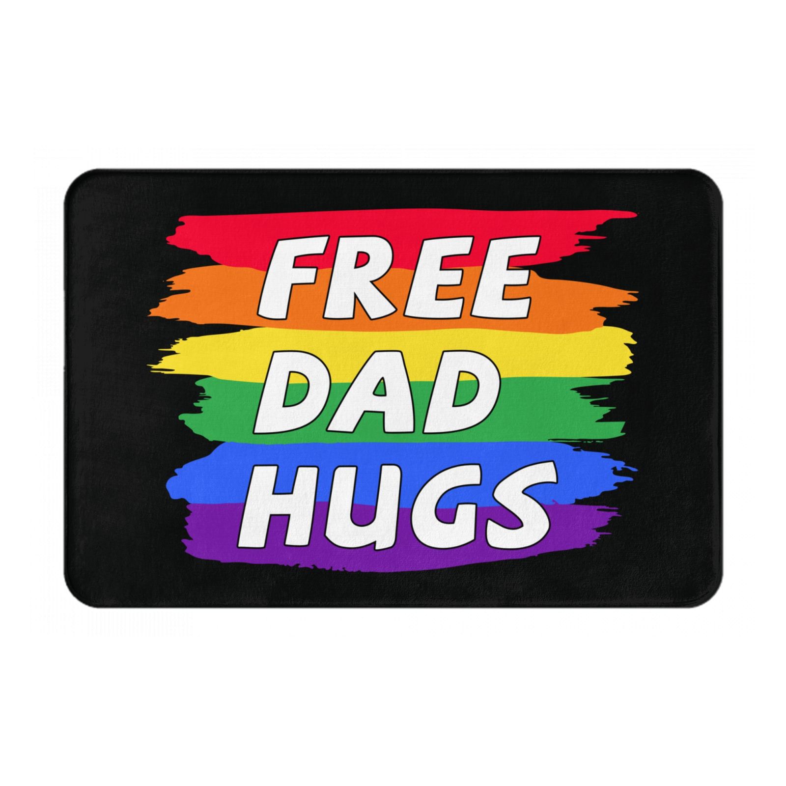 Free Dad Hugs Lgbtq Pride Month Indoor Door Mat 16"X24"Entryway Rug ...