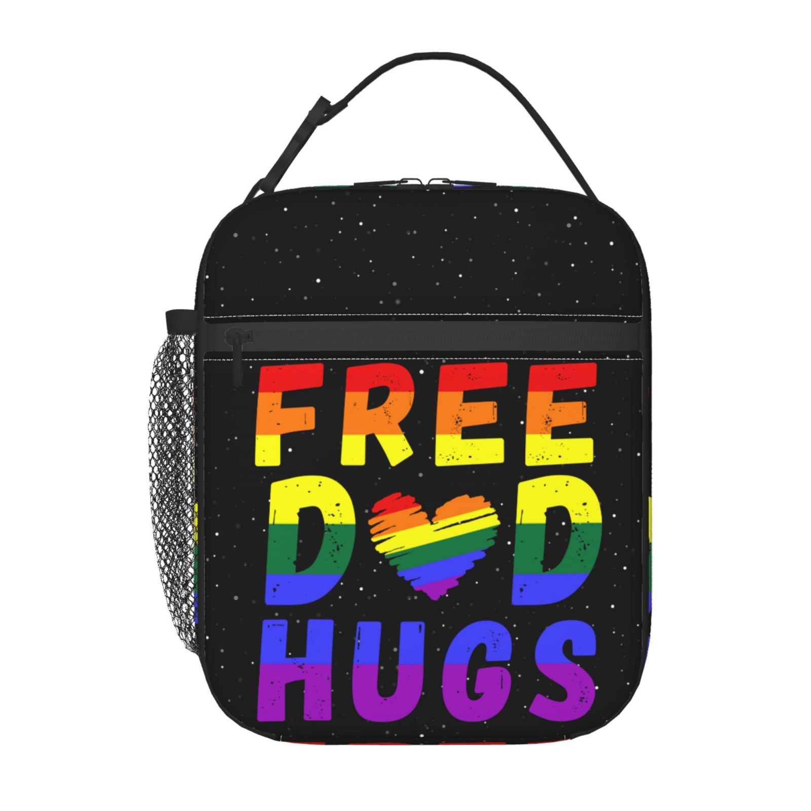 Free Dad Hugs Lgbtq Pride Month Lunch Box Portable Insulated Bag ...