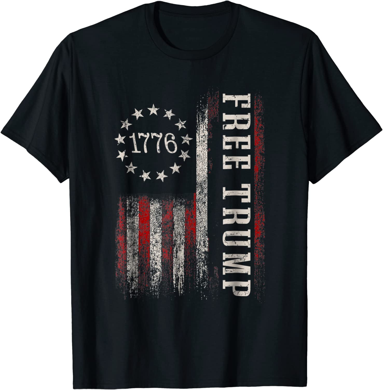 Free Donald Trump Republican Support Pro Trump American Flag T-shirt ...