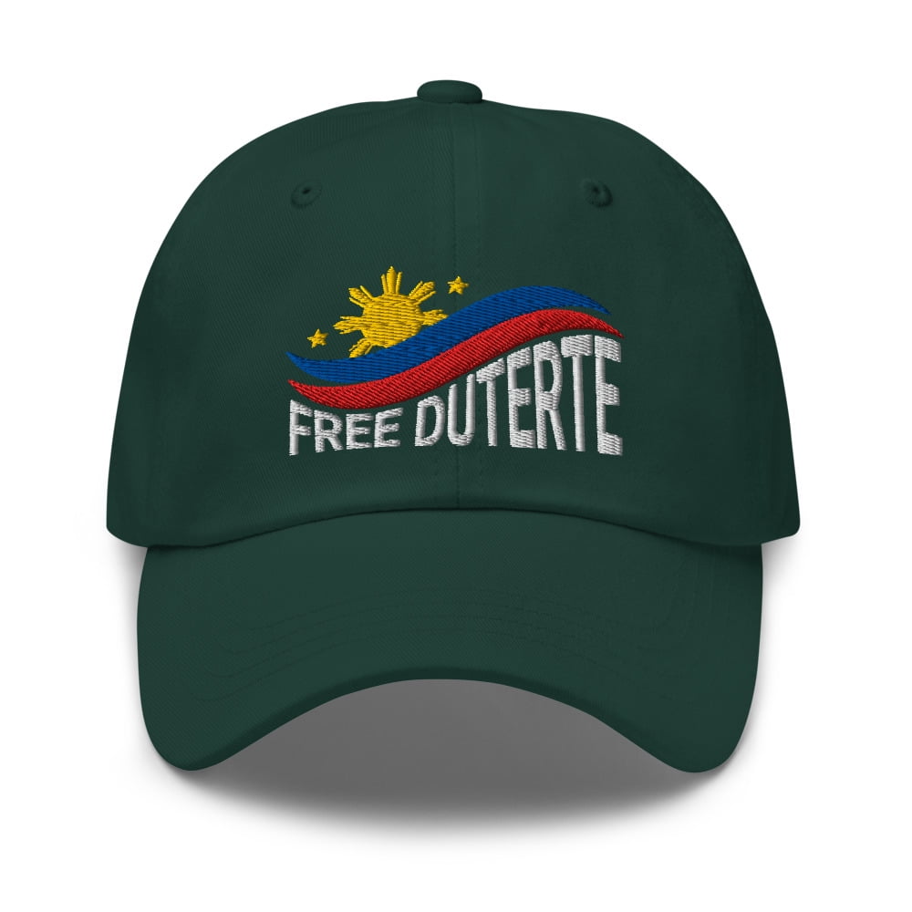 Free Duterte DU30 Embroidered Dad Hat, I Stand For Duterte (Spruce ...