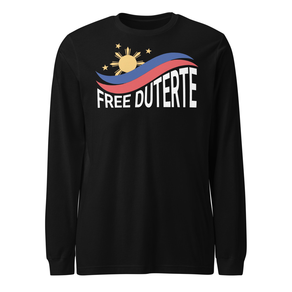 Free Duterte DU30 Unisex Long Sleeve Shirt, I Stand For Duterte (XS ...