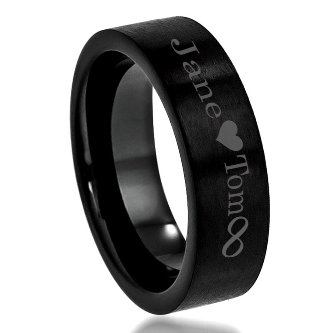 Free Engraving Men Women Personalized Outside Inside Engraving Tungsten ...