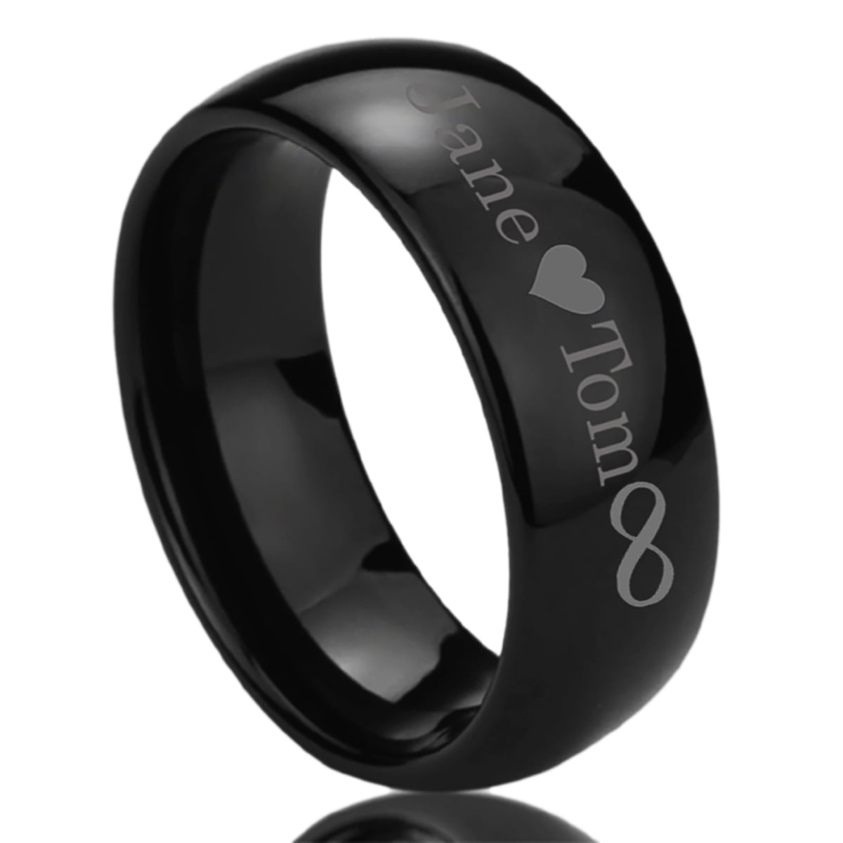 Free Engraving Men Women Personalized Outside Inside Engraving Tungsten ...