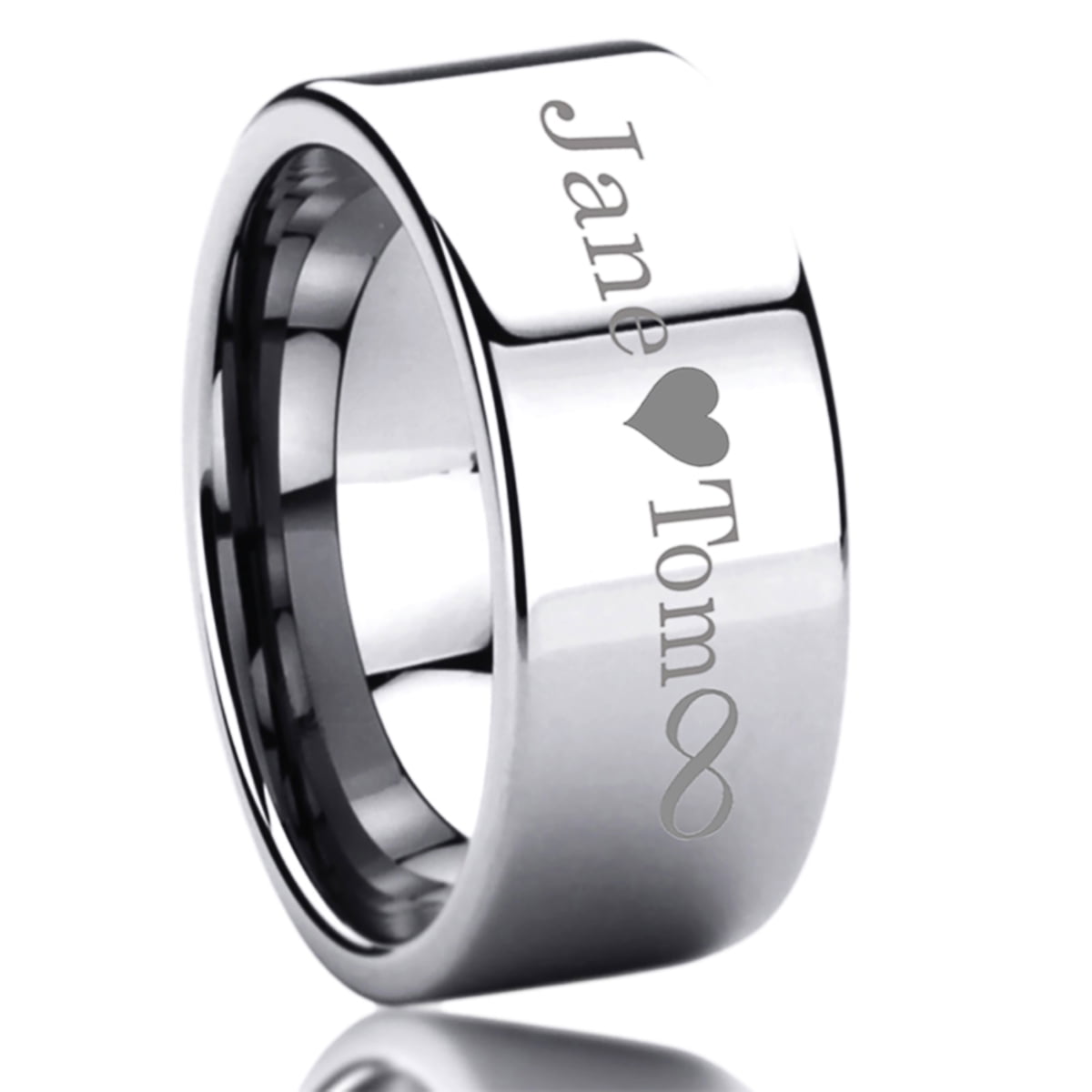 Free Engraving Men's Personalized Outside Inside Engraving Tungsten ...