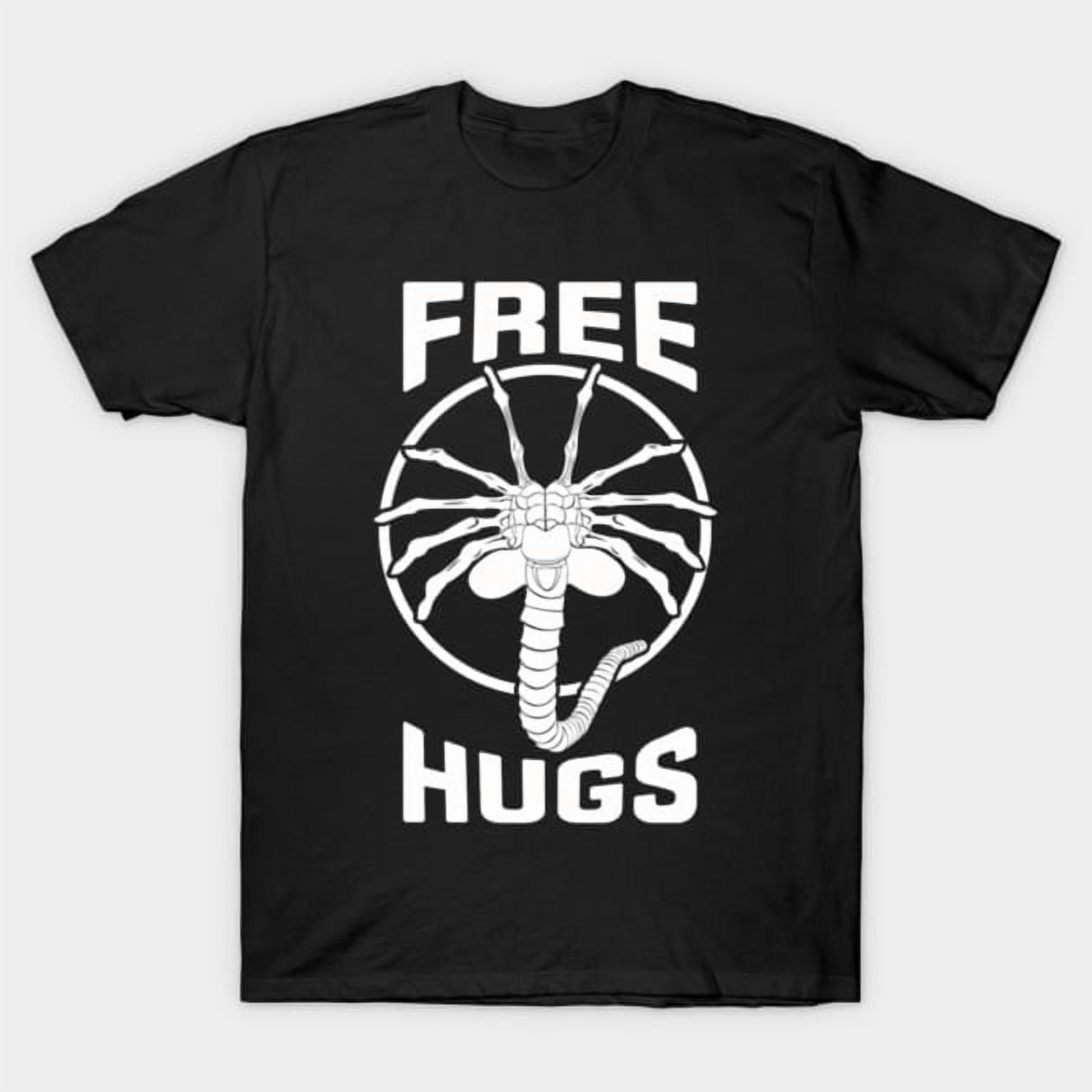 Free Facehugger Hugs Funny Alien Movie Parody Graphic, H3422 T-Shirt ...