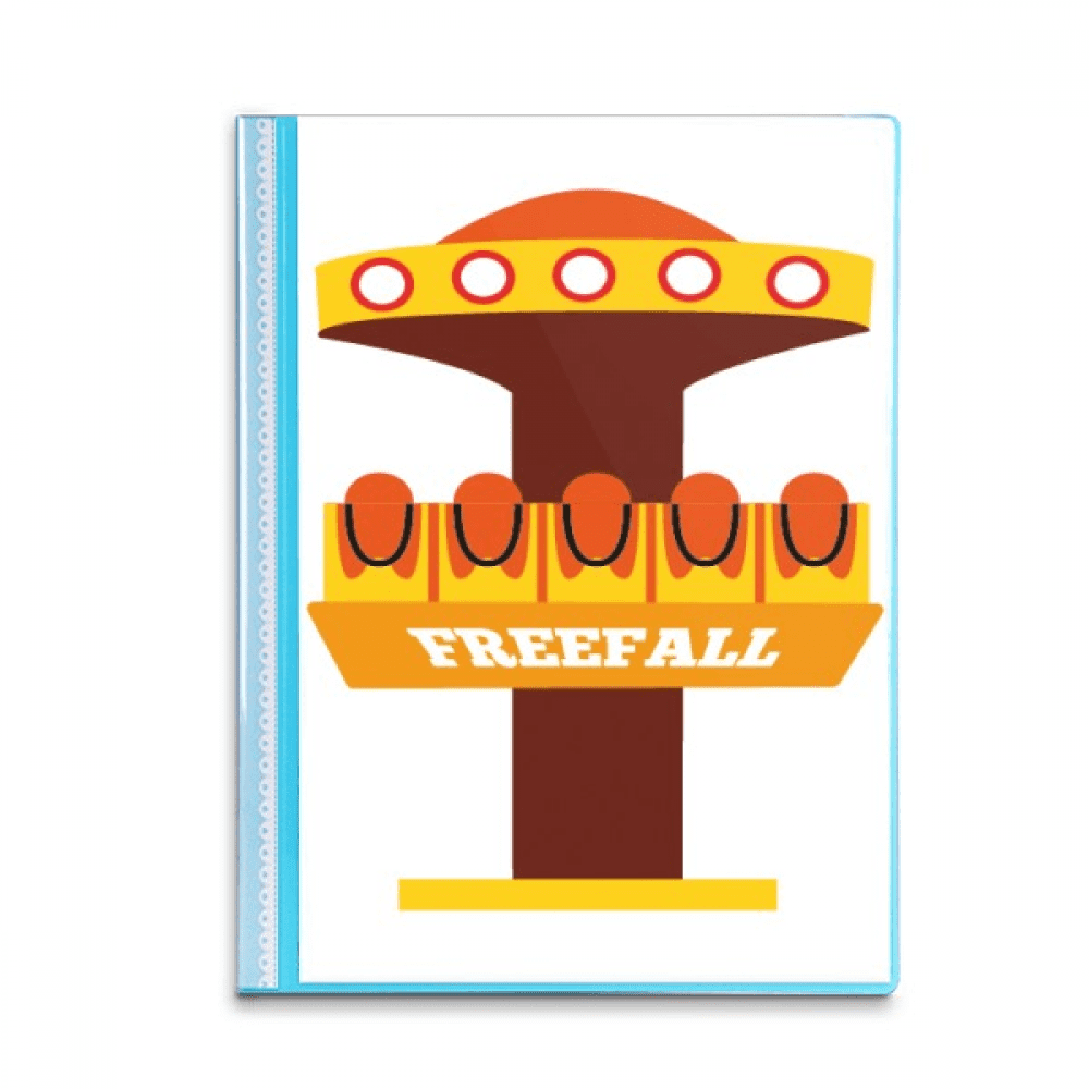 Free Fall Amusement Park Colorful Illustration Book Sheet Protectors ...