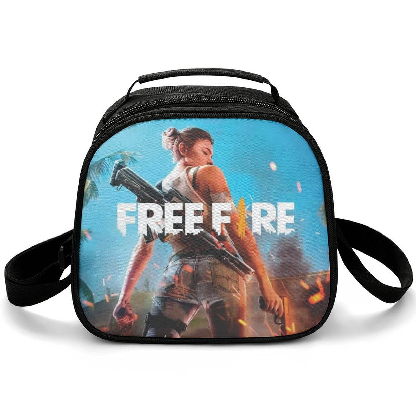 Free Fire Insulated Lunch Bag Portable Bento Bag Daily Reusable Thermal ...