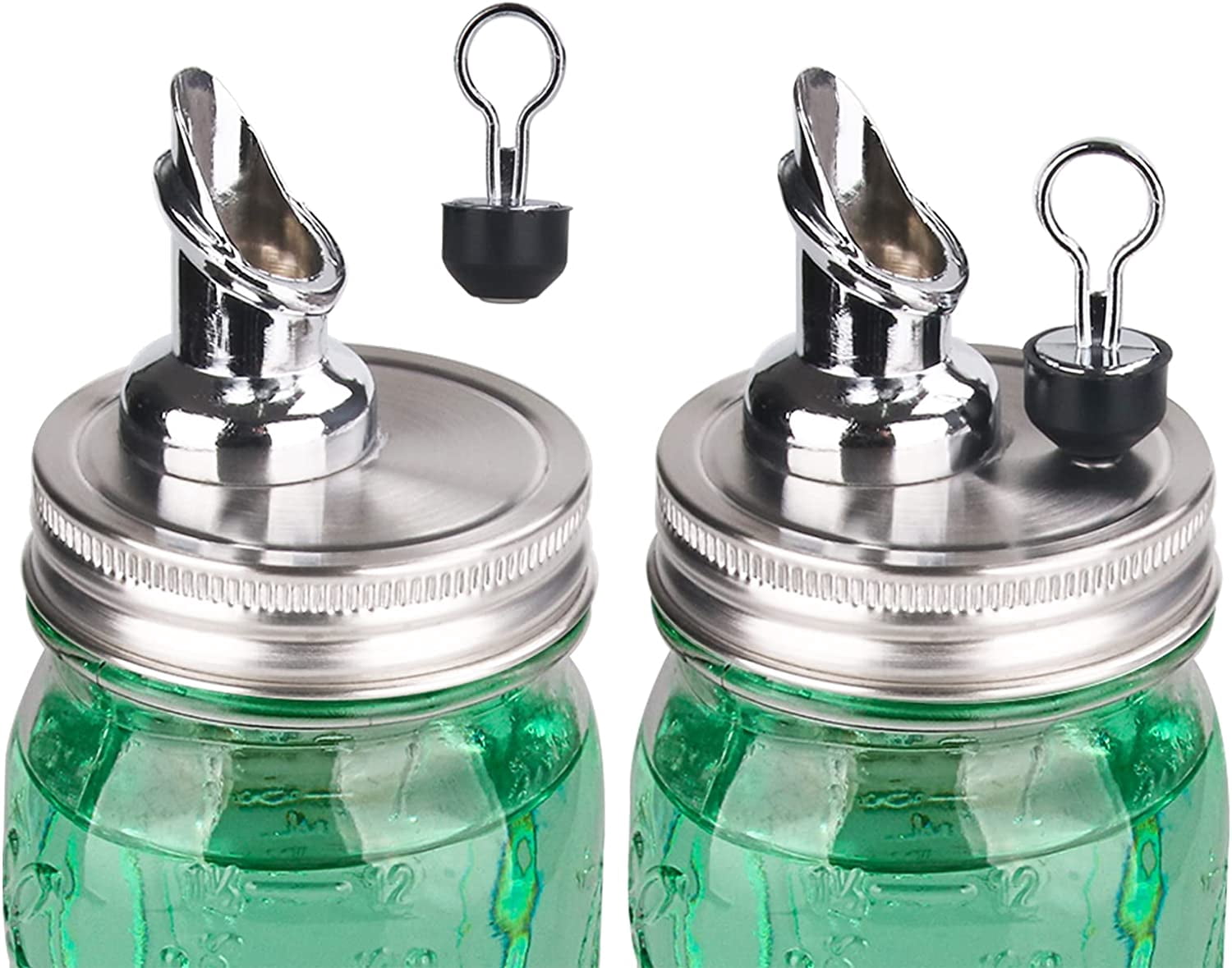 Free Flow Mason Jar Spout - Stainless Steel Spout Cap for Regular Mouth ...