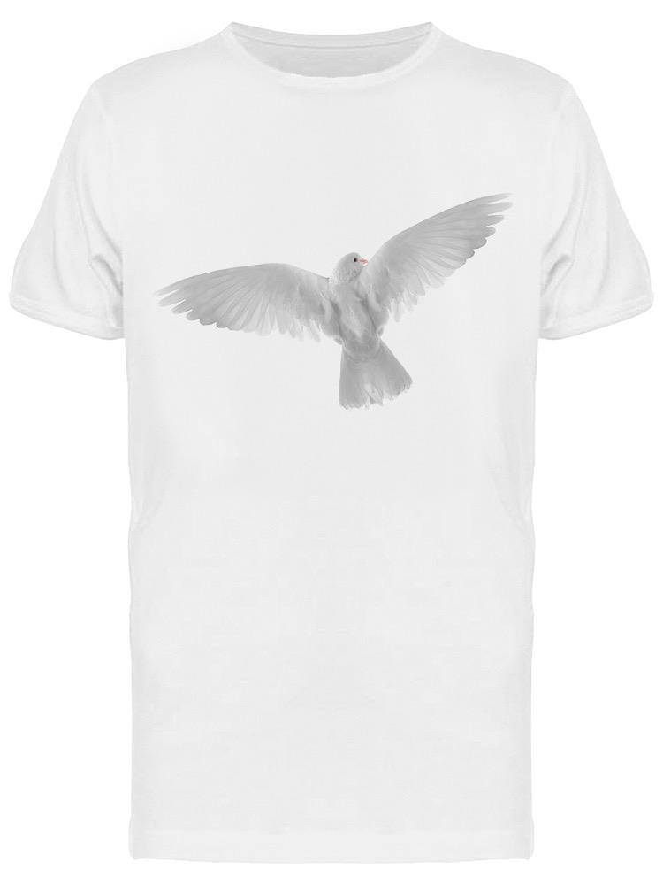 Free Flying White Dove T-Shirt Men -Image by Shutterstock, Male x-Large ...