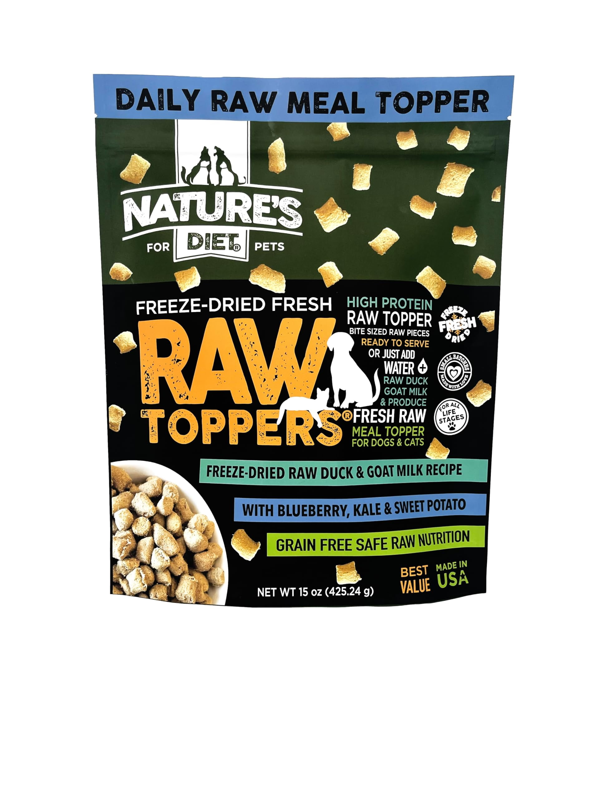 ® Free Freeze-Dried Raw Food Topper For Dogs & Cats With Duck, Sweet ...