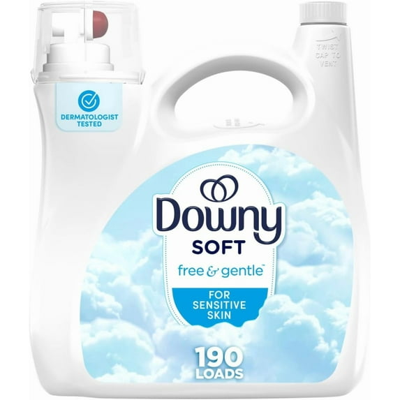 Free & Gentle Liquid Fabric Softener, 140 fl oz, 190 Loads ...