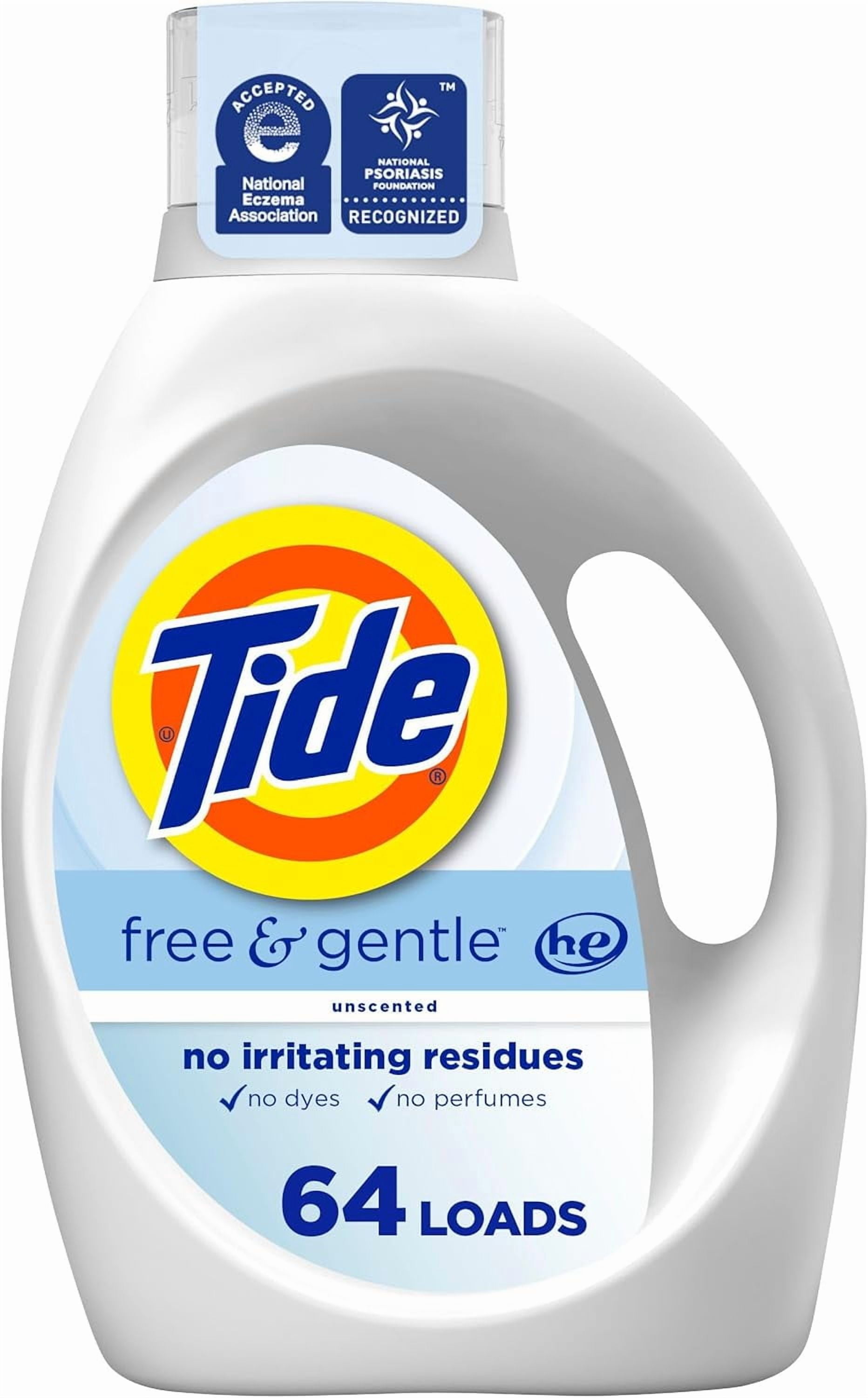 Free & Gentle Liquid Laundry Detergent, 64 Loads, 84 fl oz, Laundry ...